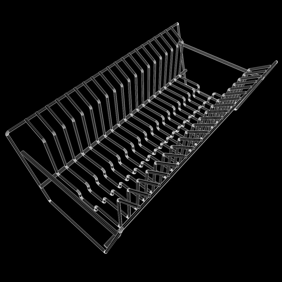 3d Model Of Dish Rack