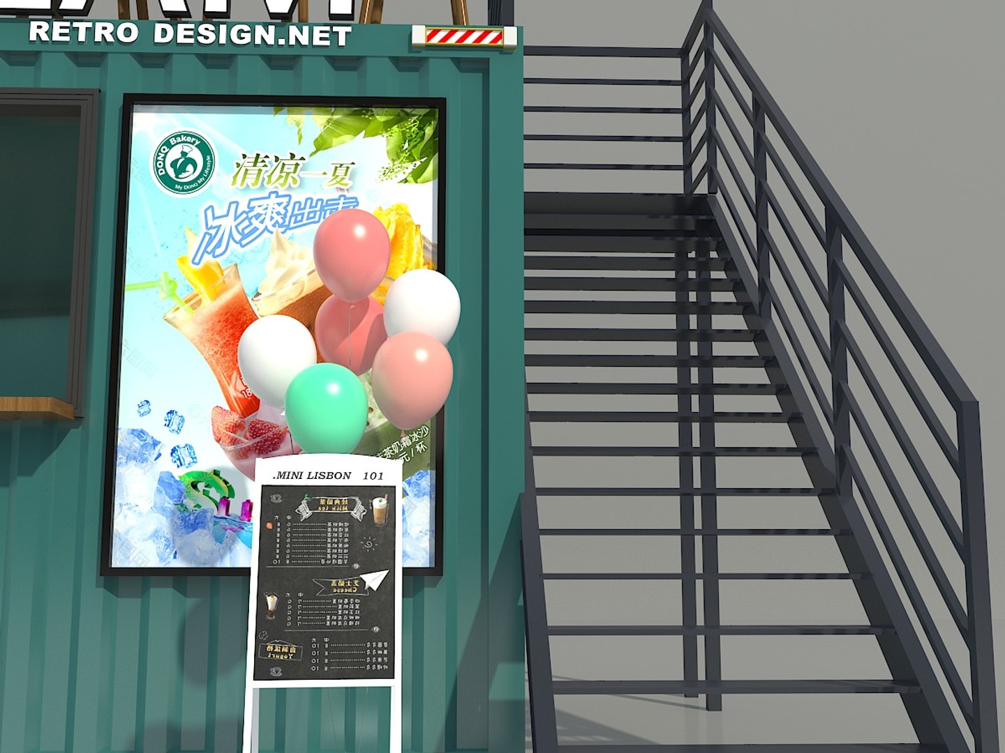 Container Food Store 3D Model - TurboSquid 2113458