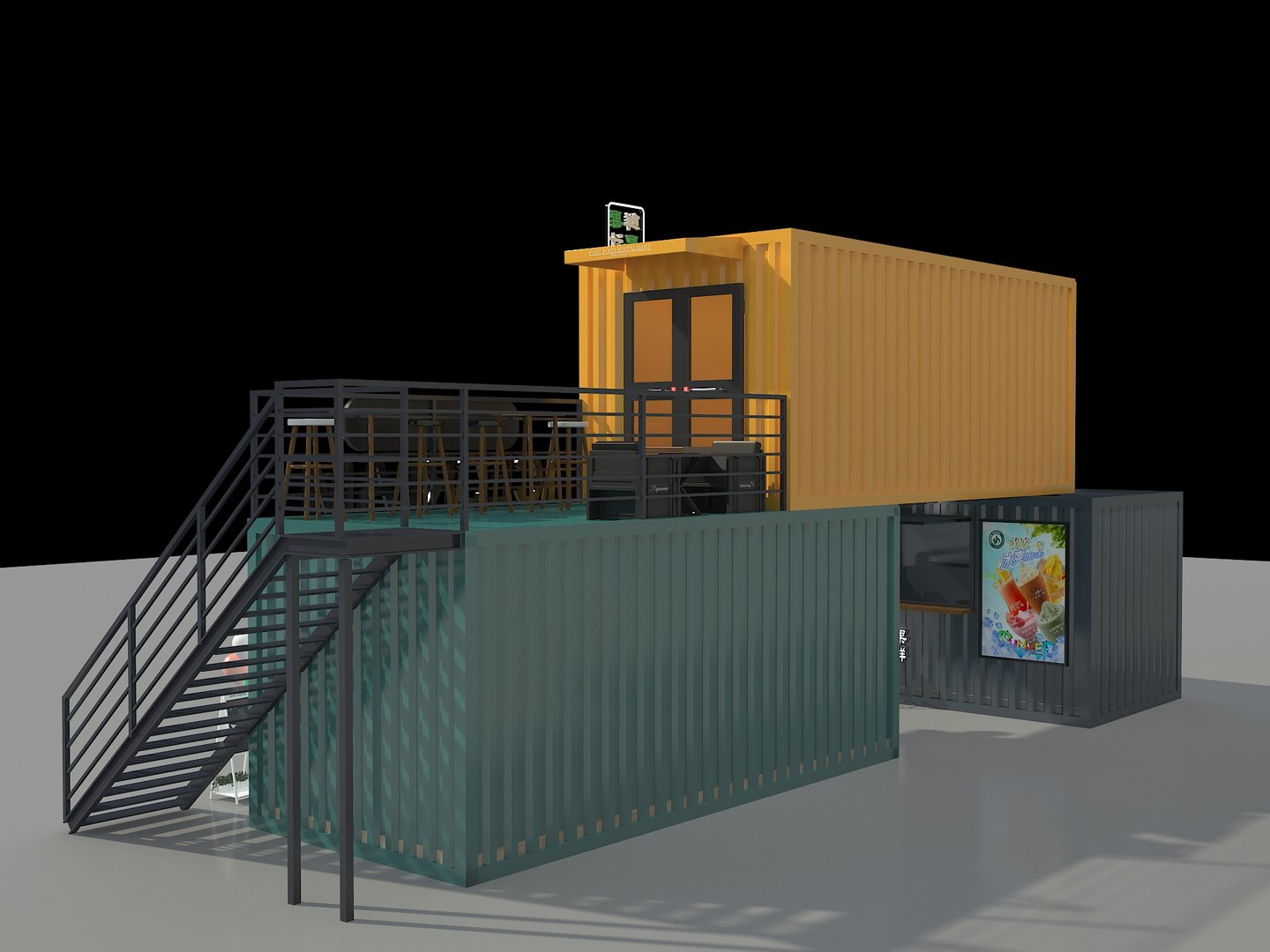 Container Food Store 3D Model - TurboSquid 2113458