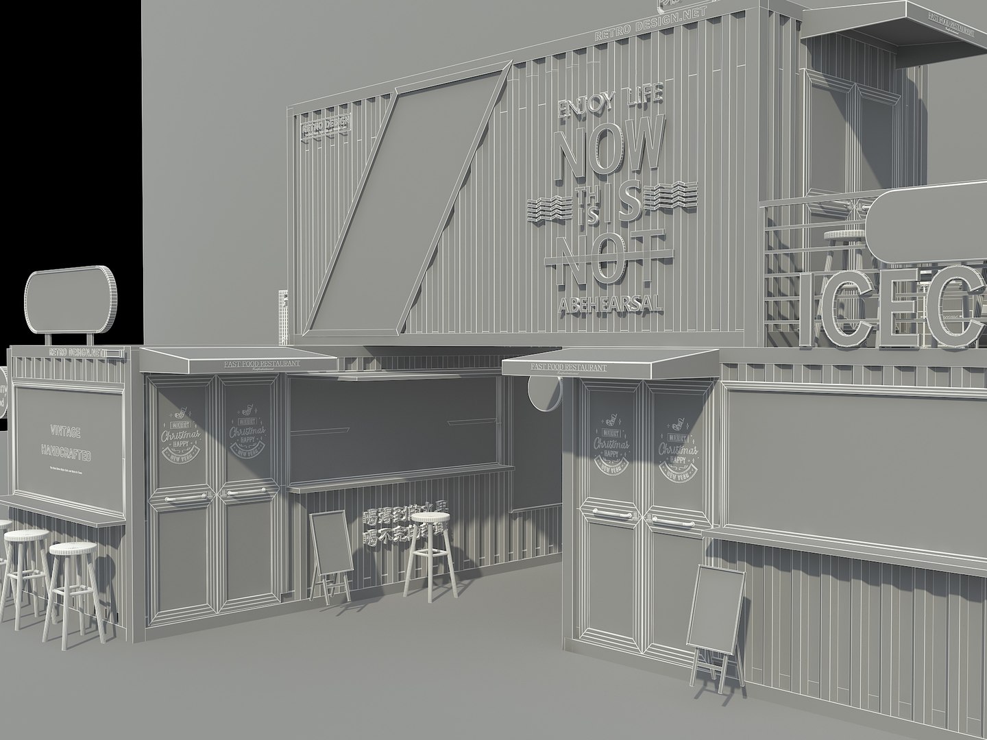Container Food Store 3D Model - TurboSquid 2113458