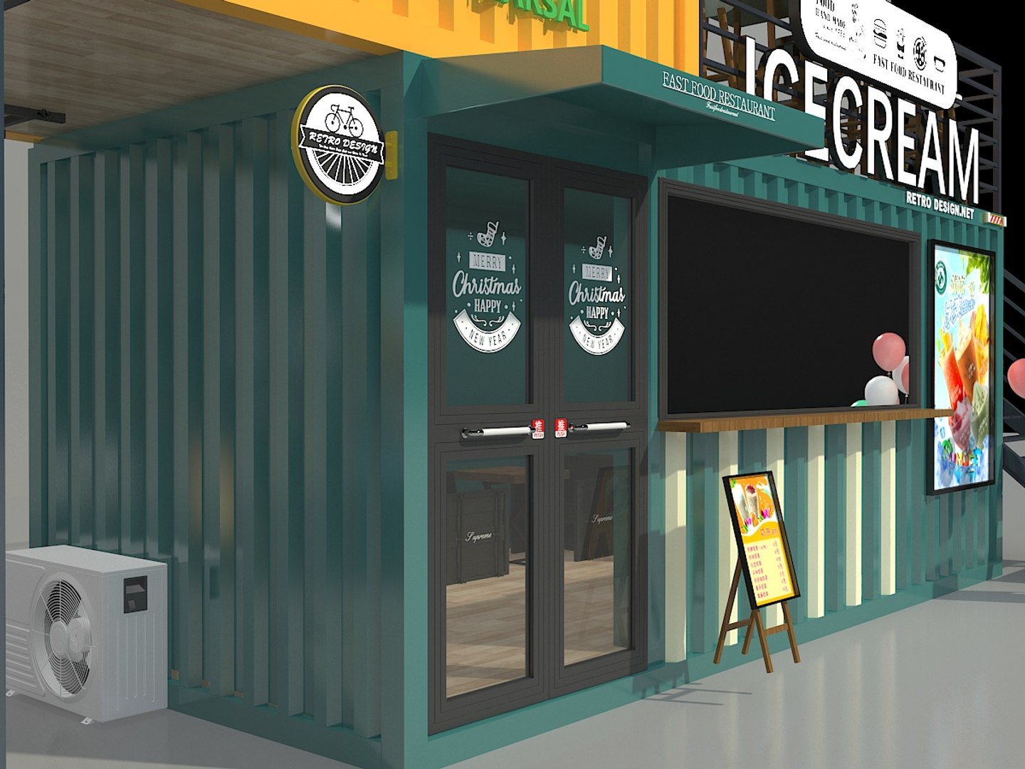 Container Food Store 3D Model - TurboSquid 2113458