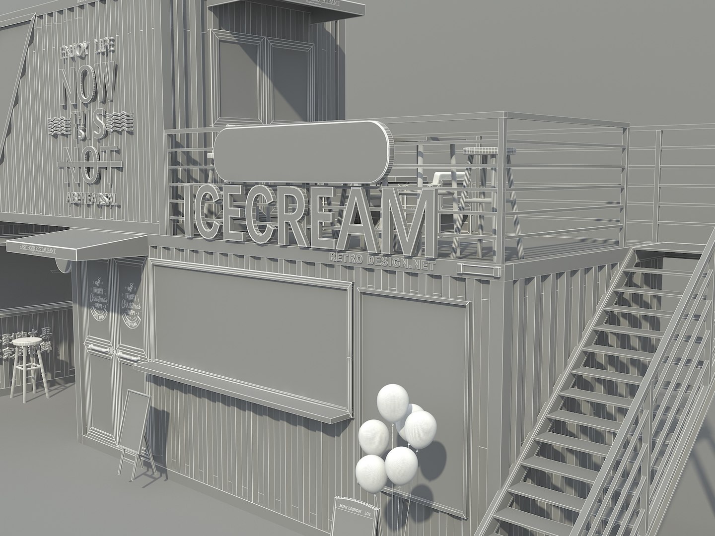 Container Food Store 3D Model - TurboSquid 2113458