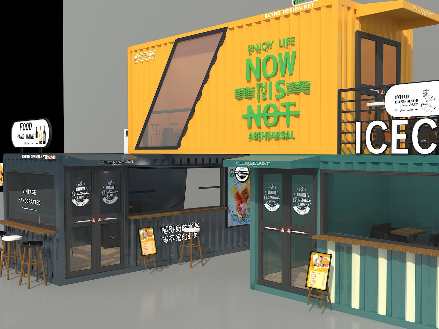 Container Food Store 3D Model - TurboSquid 2113458