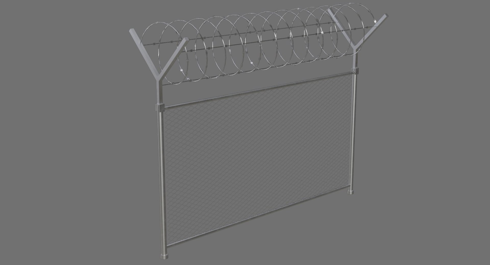 Barbed Wire Fence 1a Model - TurboSquid 1303484