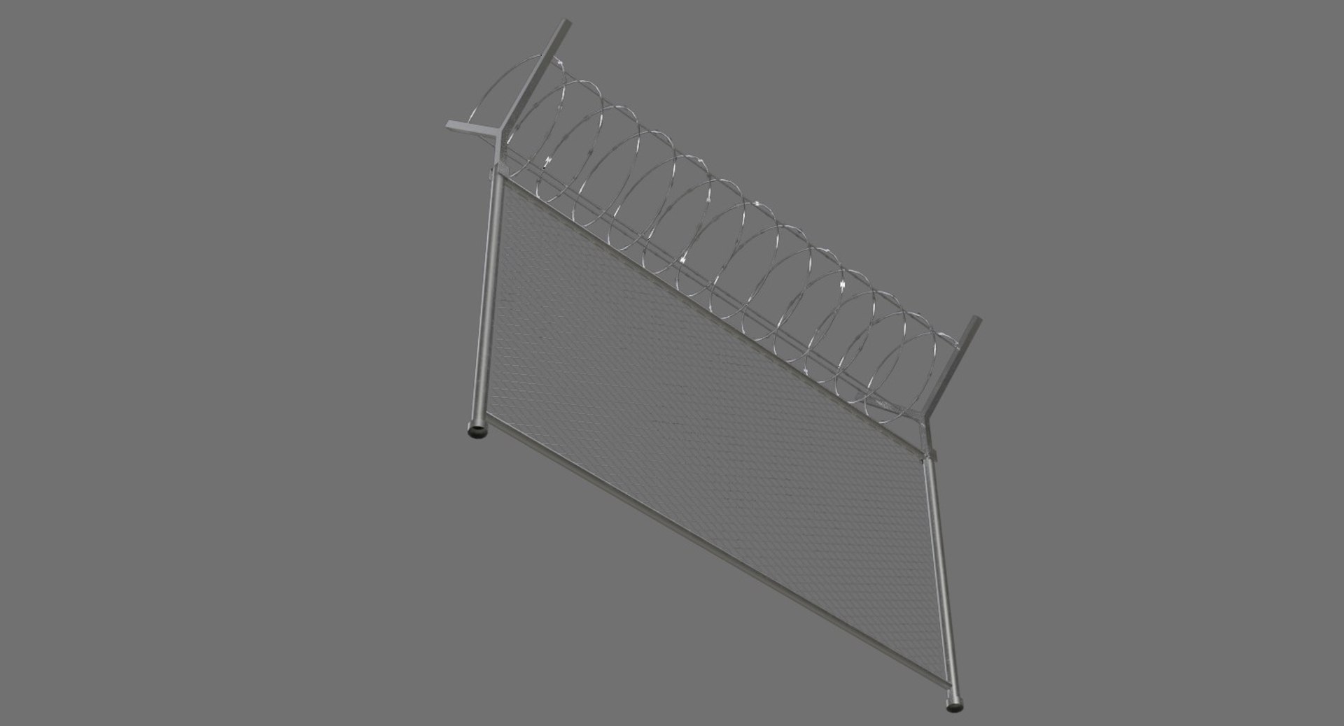 Barbed Wire Fence 1a Model - TurboSquid 1303484