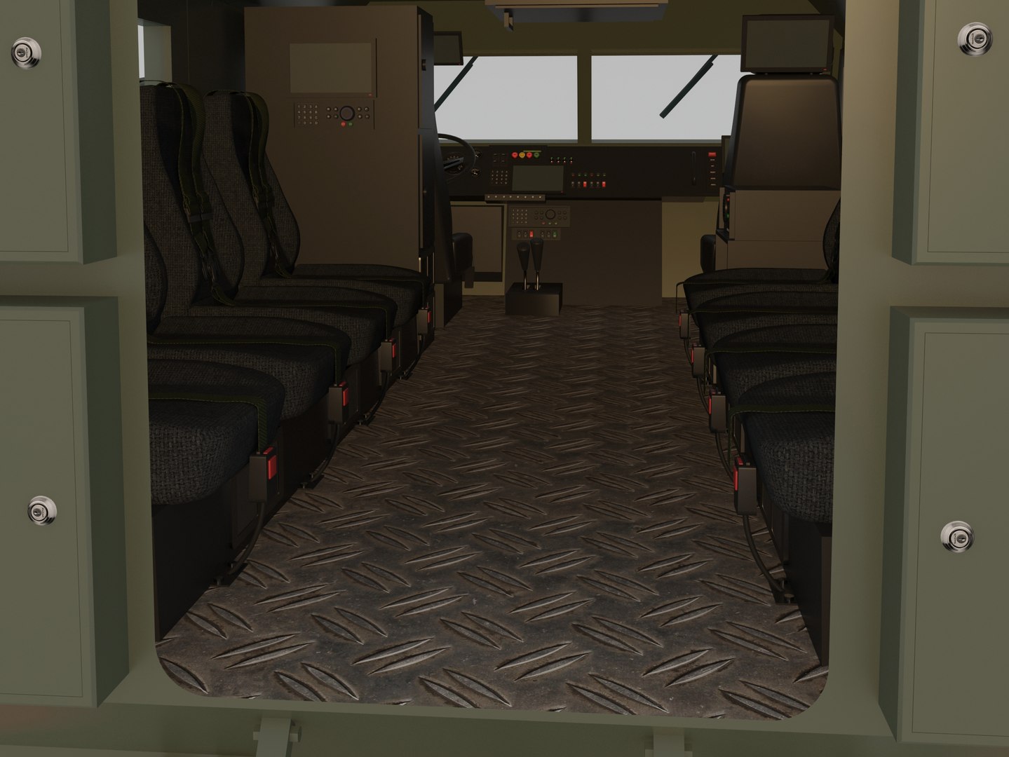 3D Mrap Armored Vehicle Interior - TurboSquid 1600499