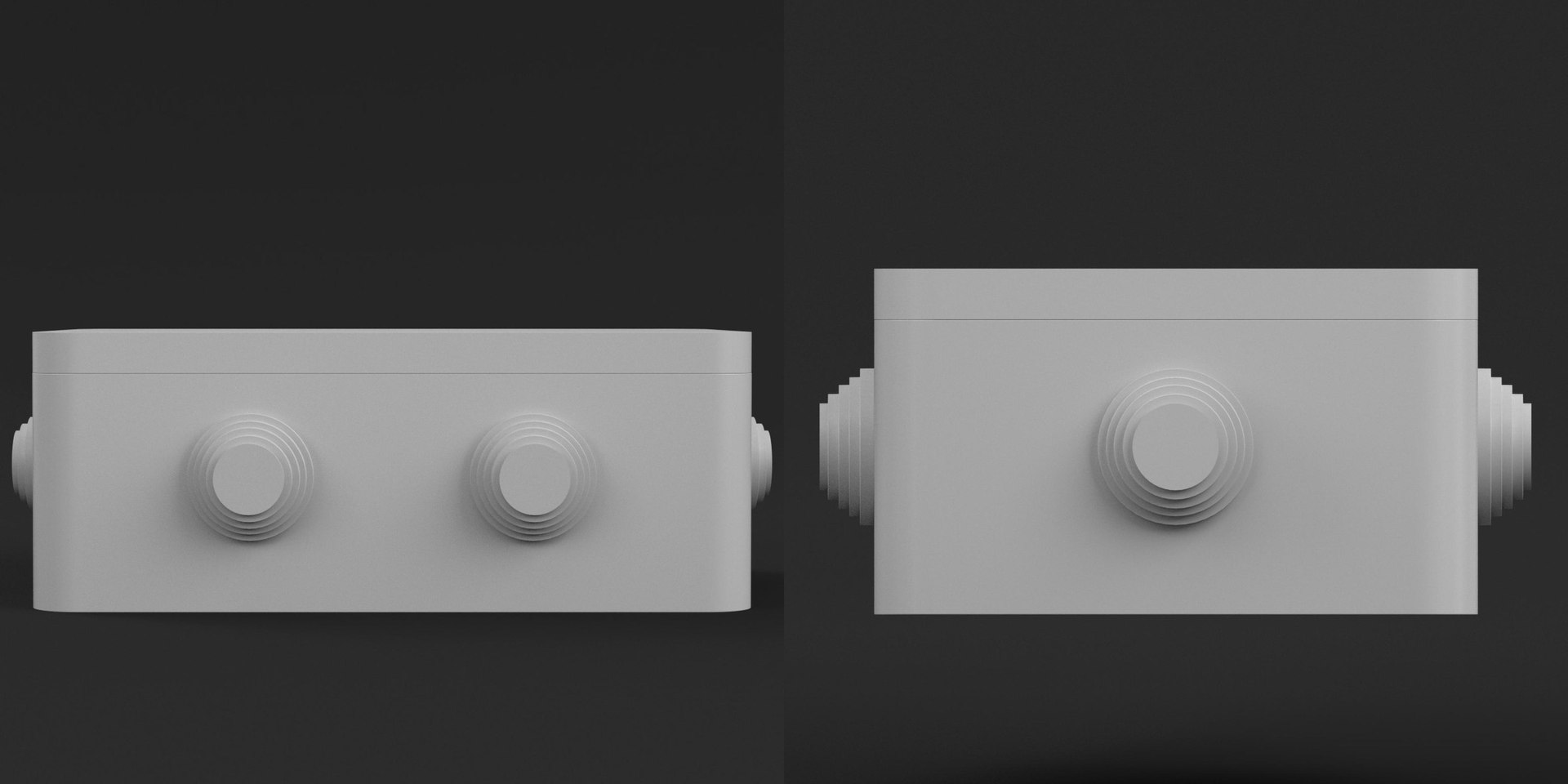 Rectangular Junction Box 2 3D Model - TurboSquid 1863413