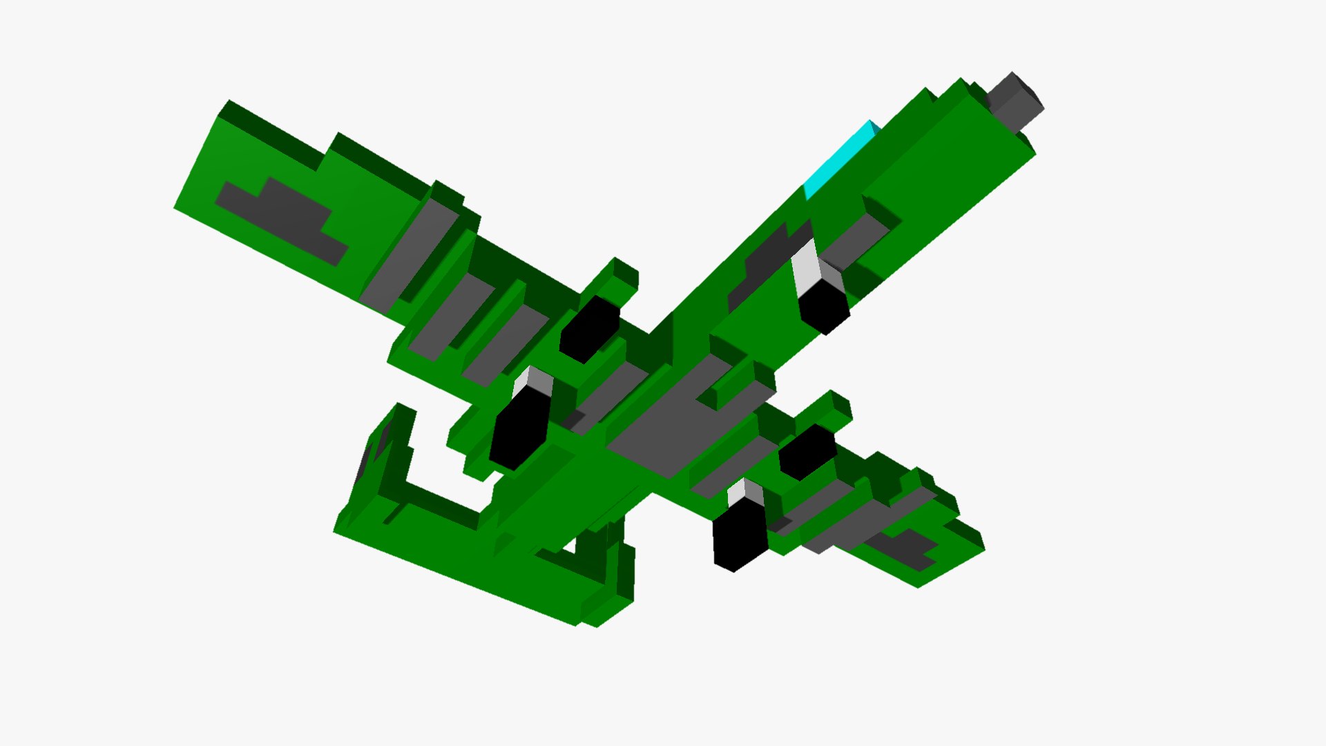 A10 Thunderbolt 2 - Pixelated 3D Model - TurboSquid 1892033