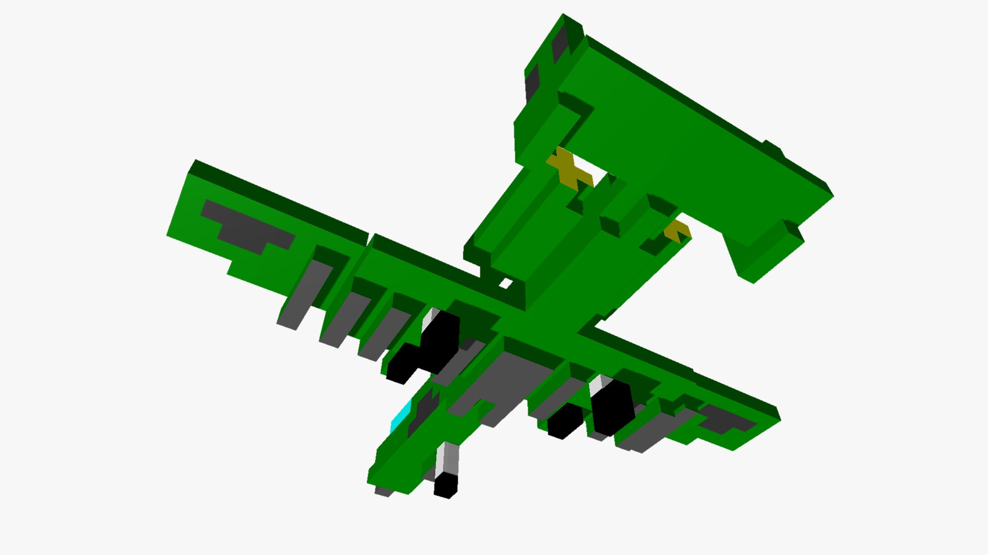 A10 Thunderbolt 2 - Pixelated 3D Model - TurboSquid 1892033