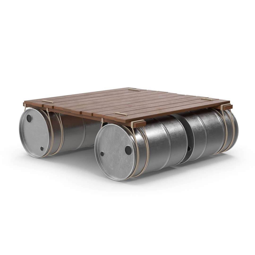 3D Raft Dark Wood - TurboSquid 2244897