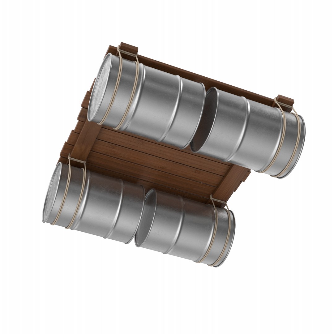3D Raft Dark Wood - TurboSquid 2244897