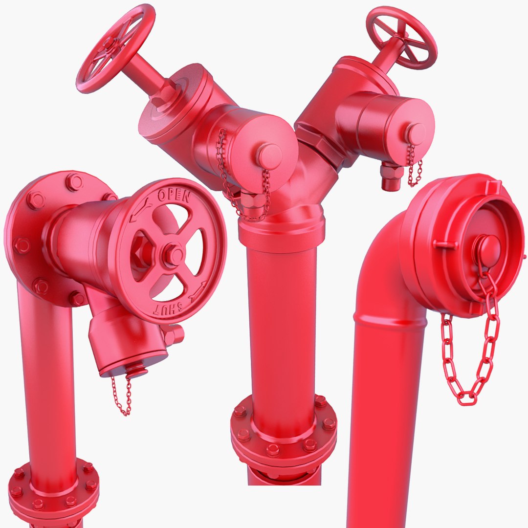 3D Model Fire Equipment Hydrants V10 - TurboSquid 2423088