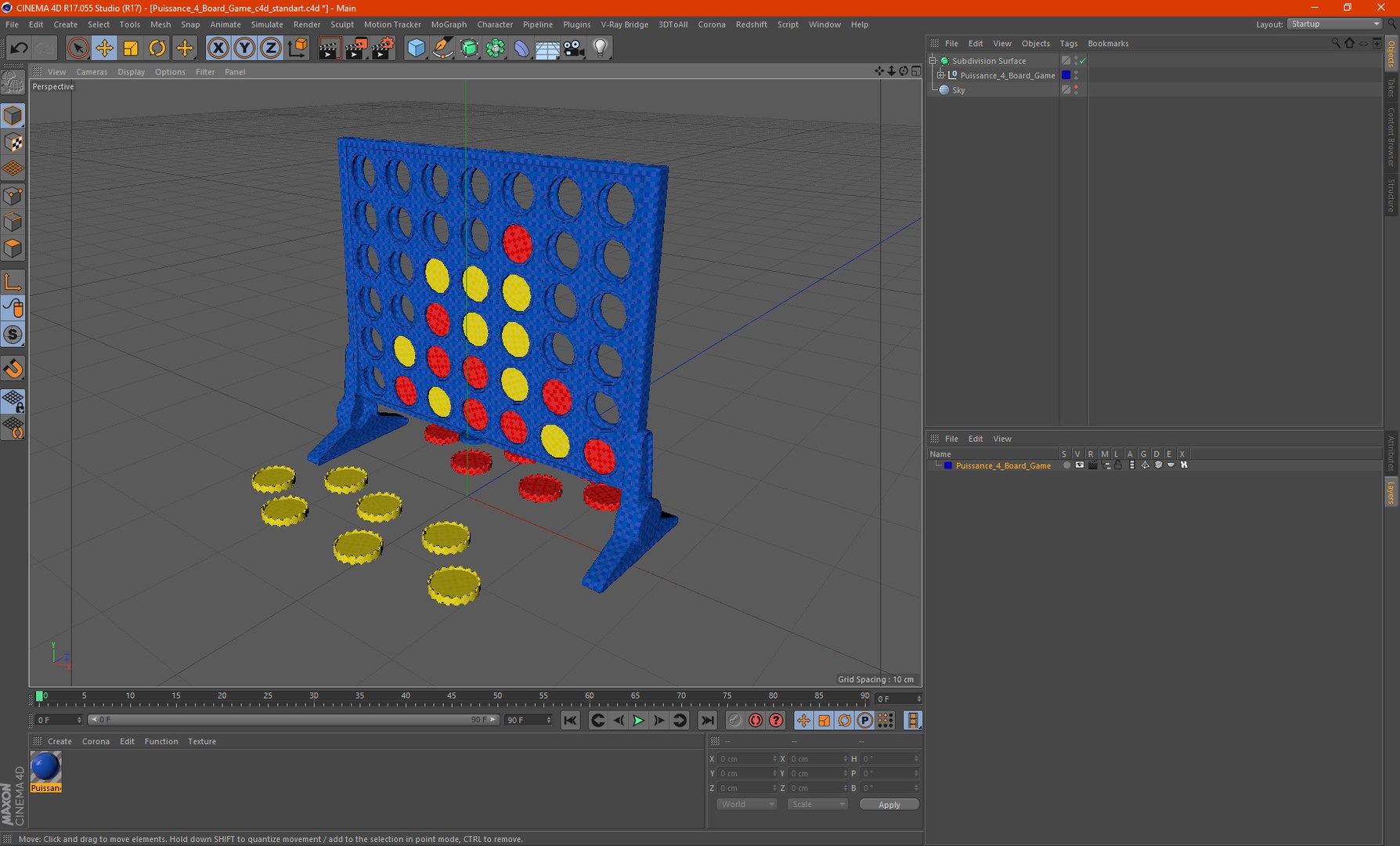 3D Puissance 4 Board Game model - TurboSquid 1971780