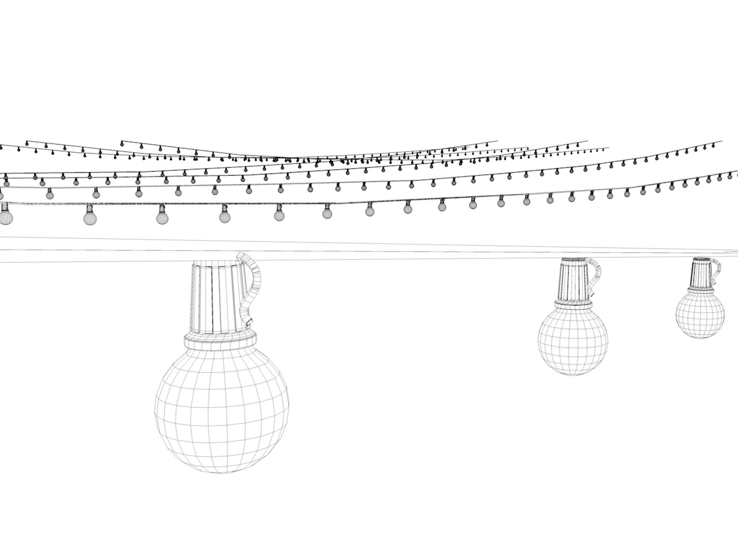 String Lights 3D Model - TurboSquid 1398936