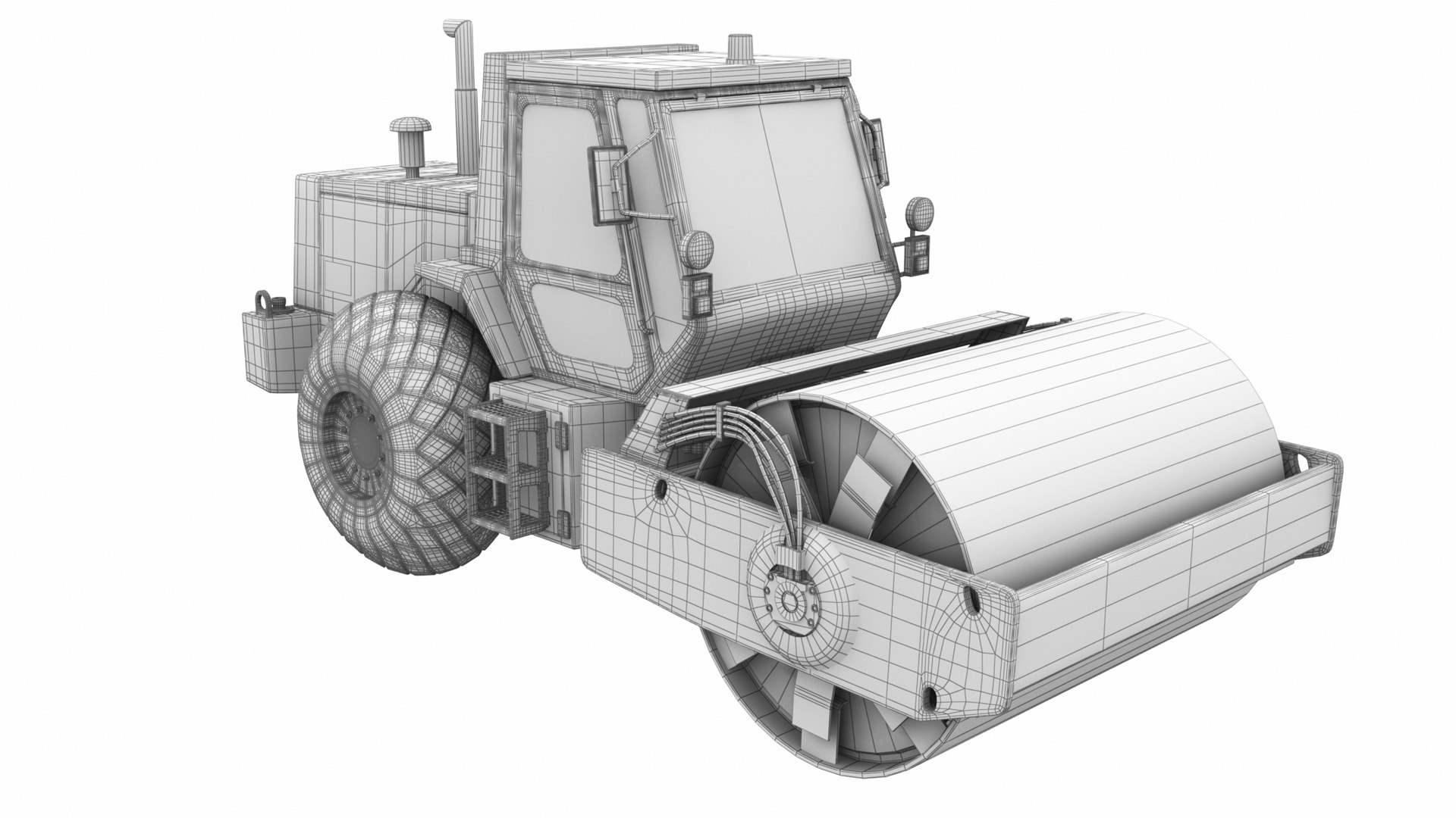3D Realistic Steamroller Model - TurboSquid 1512459