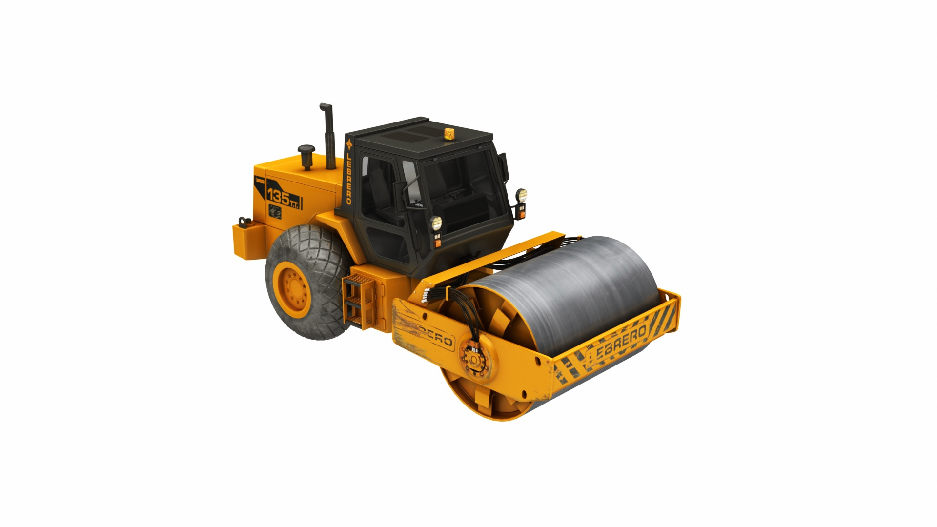 3D Realistic Steamroller Model - TurboSquid 1512459