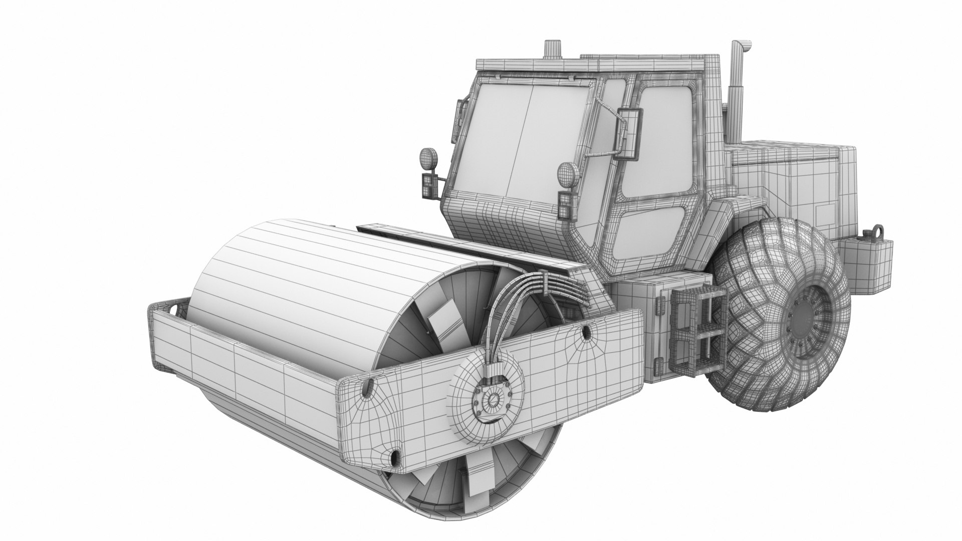 3D Realistic Steamroller Model - TurboSquid 1512459