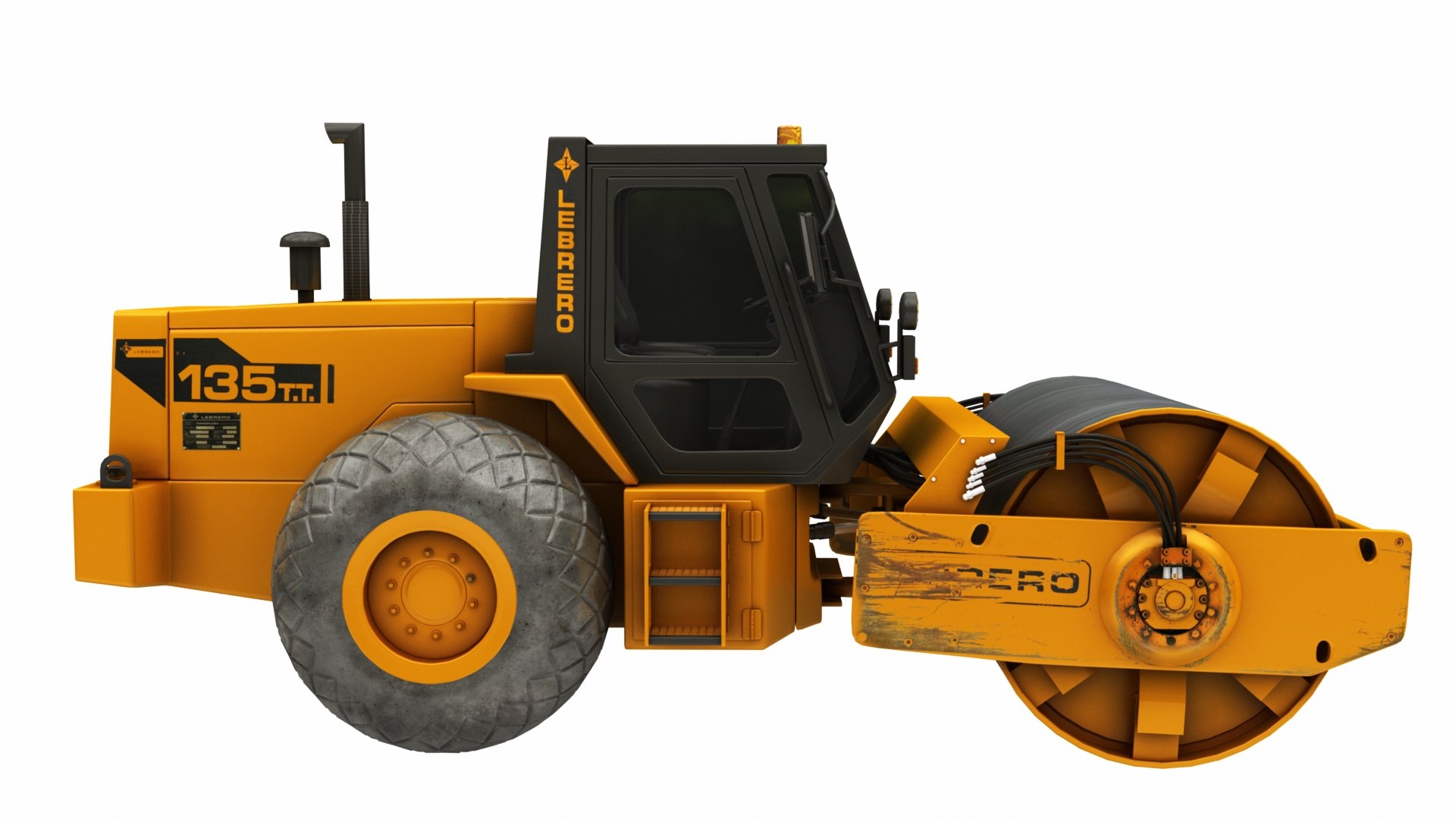 3D Realistic Steamroller Model - TurboSquid 1512459