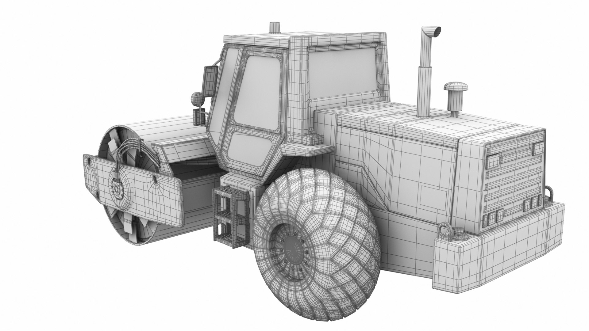 3D Realistic Steamroller Model - TurboSquid 1512459