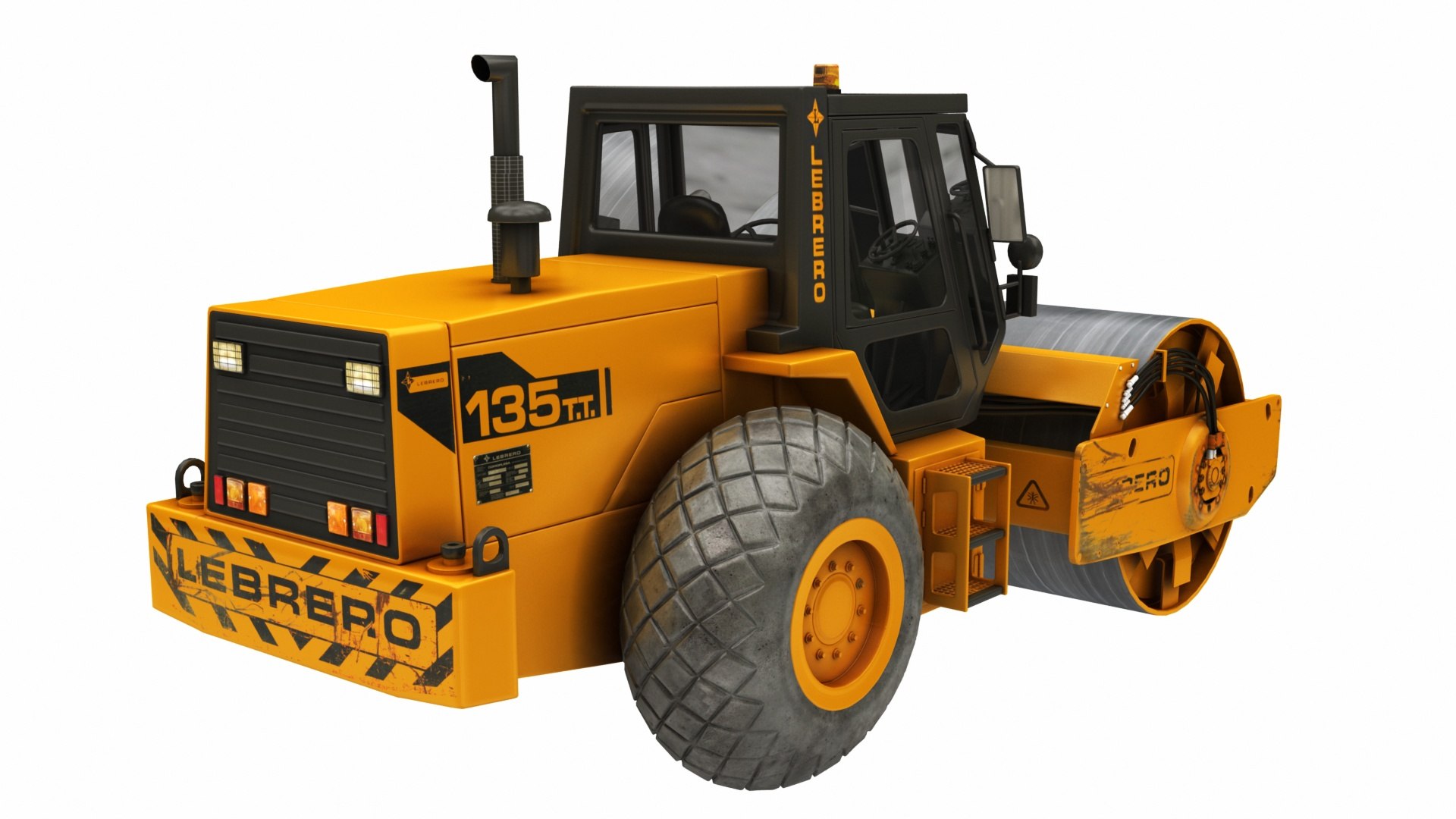 3D Realistic Steamroller Model - TurboSquid 1512459