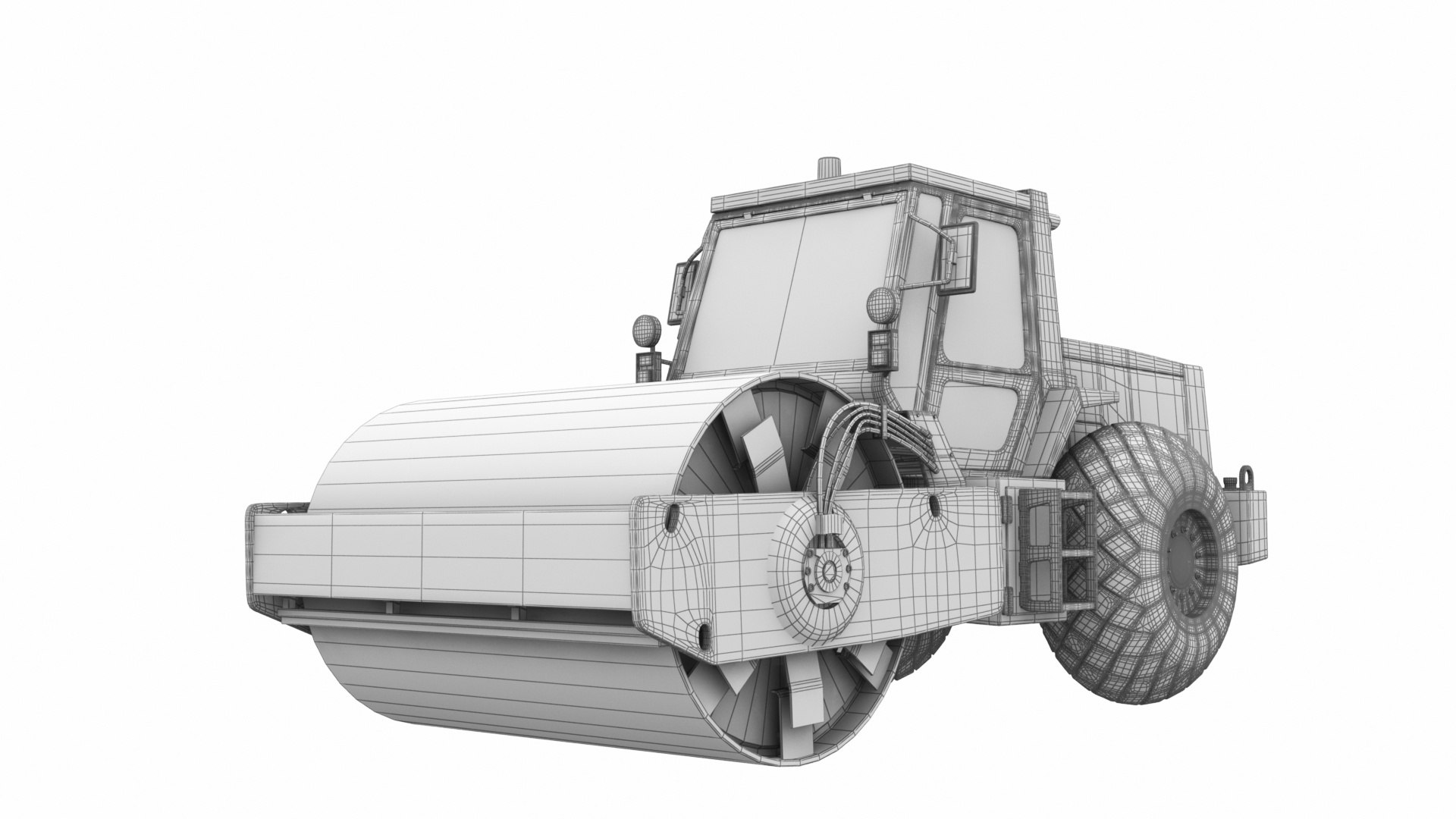 3D Realistic Steamroller Model - TurboSquid 1512459