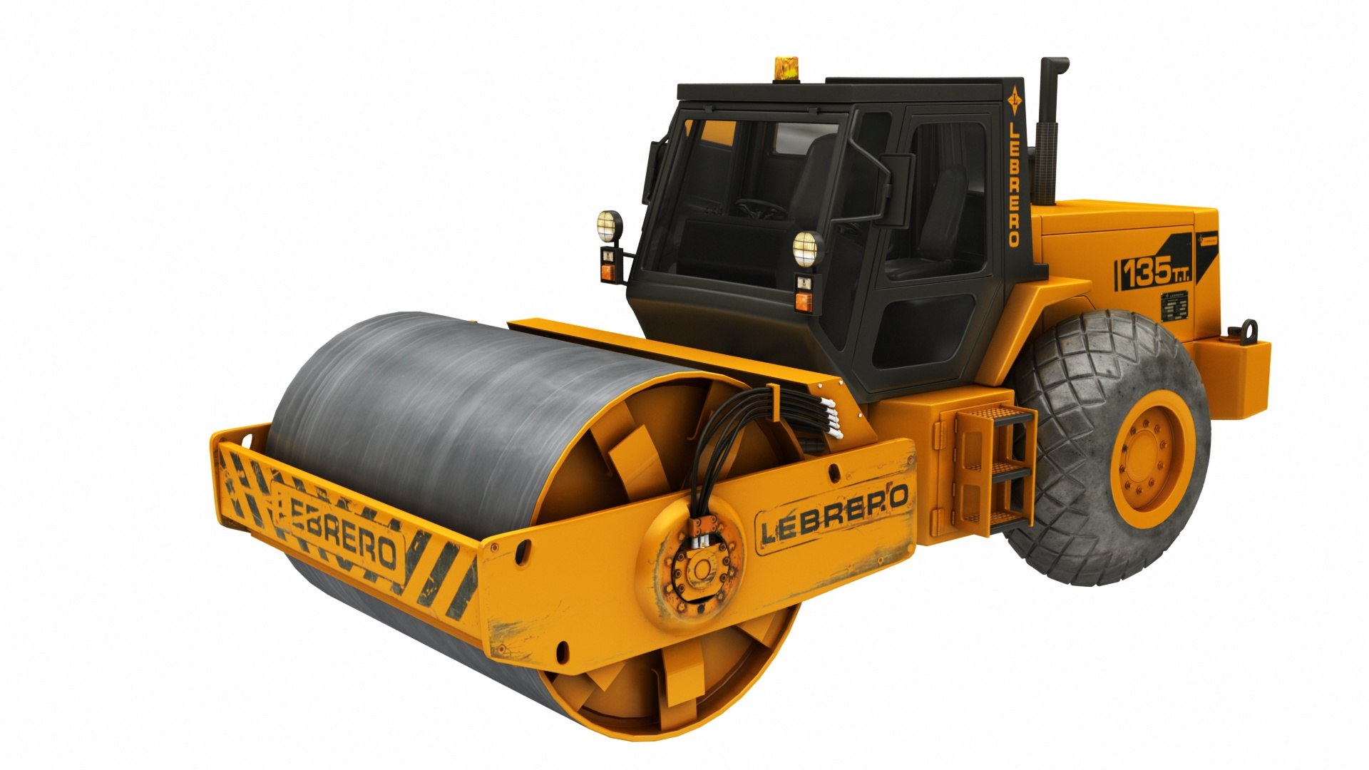 3D Realistic Steamroller Model - TurboSquid 1512459