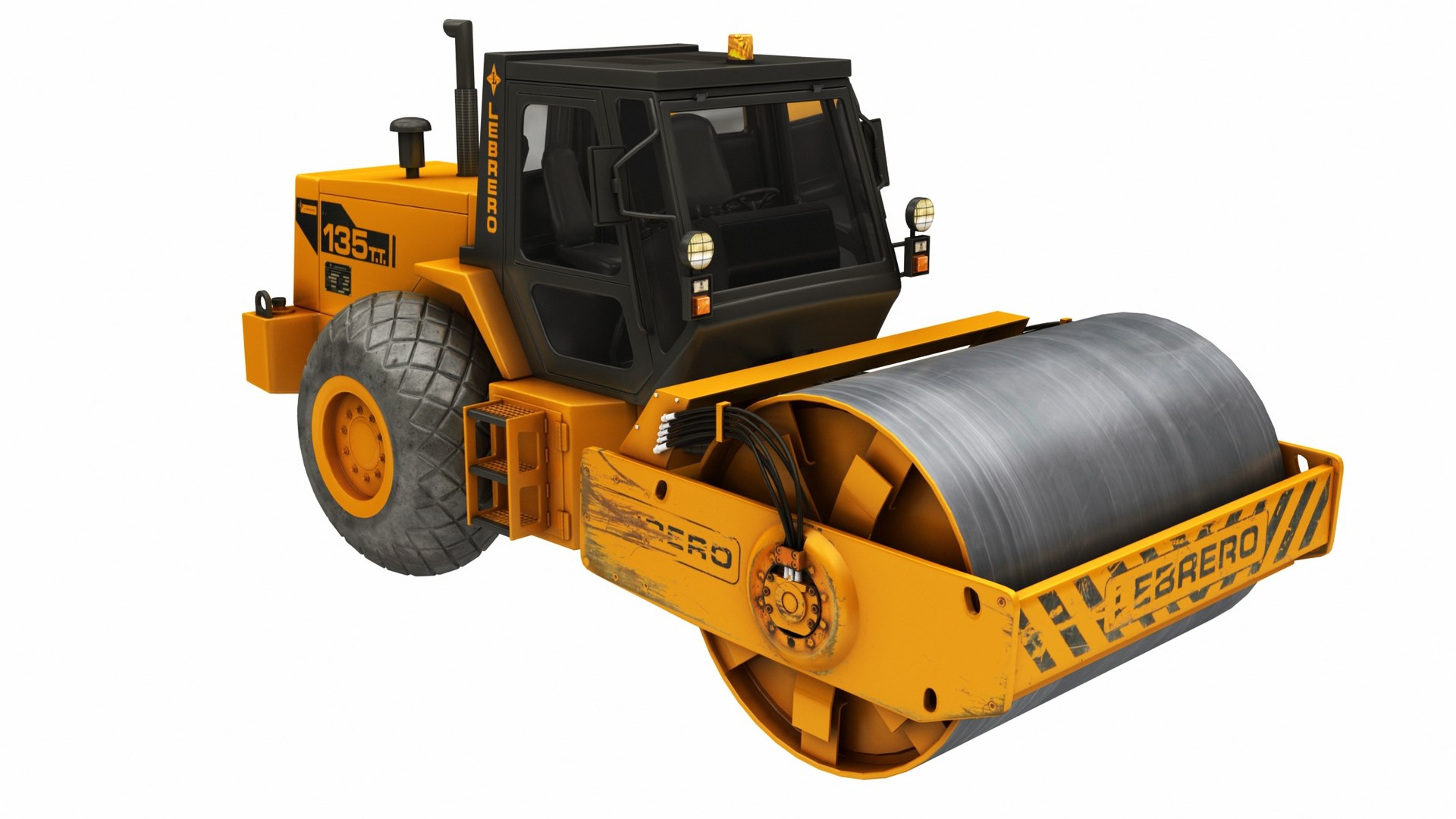 3D Realistic Steamroller Model - TurboSquid 1512459