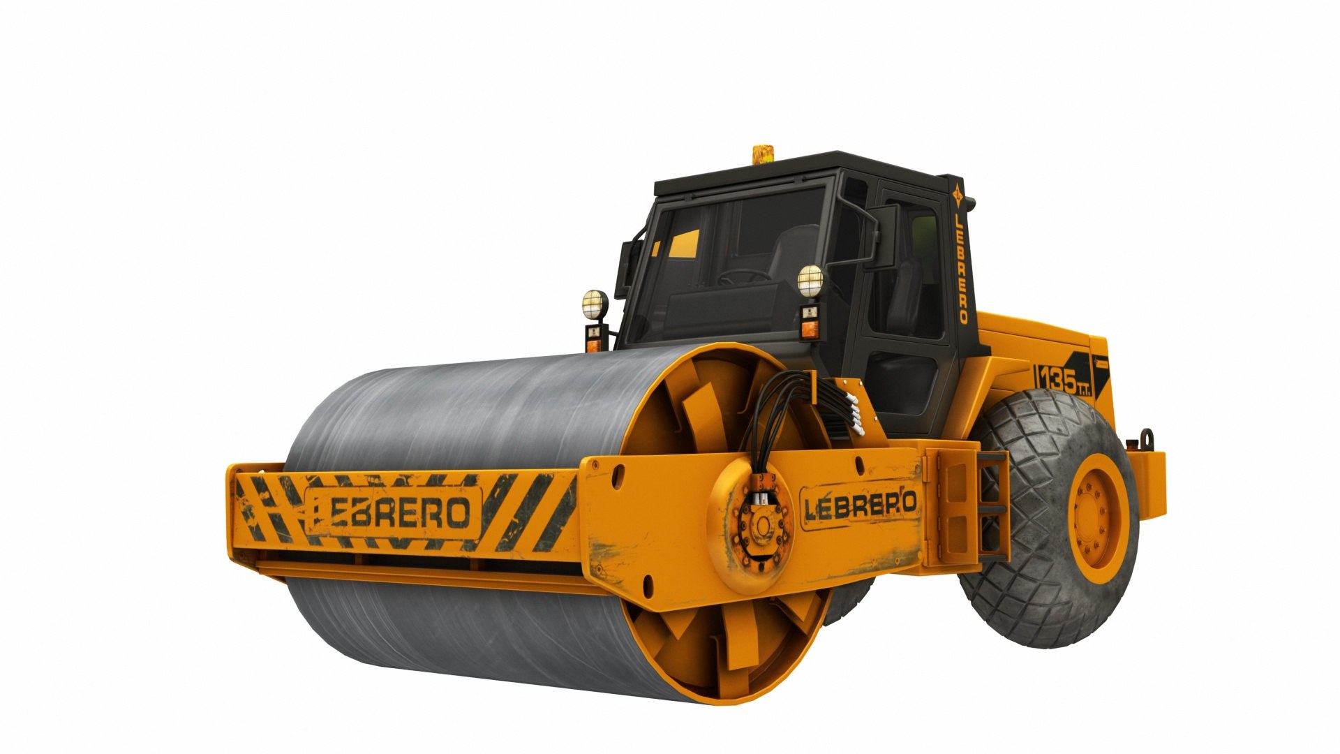 3D Realistic Steamroller Model - TurboSquid 1512459