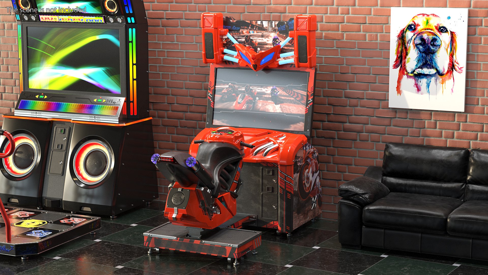 3D Motorcycle Racing Arcade Machine ON - TurboSquid 1748306