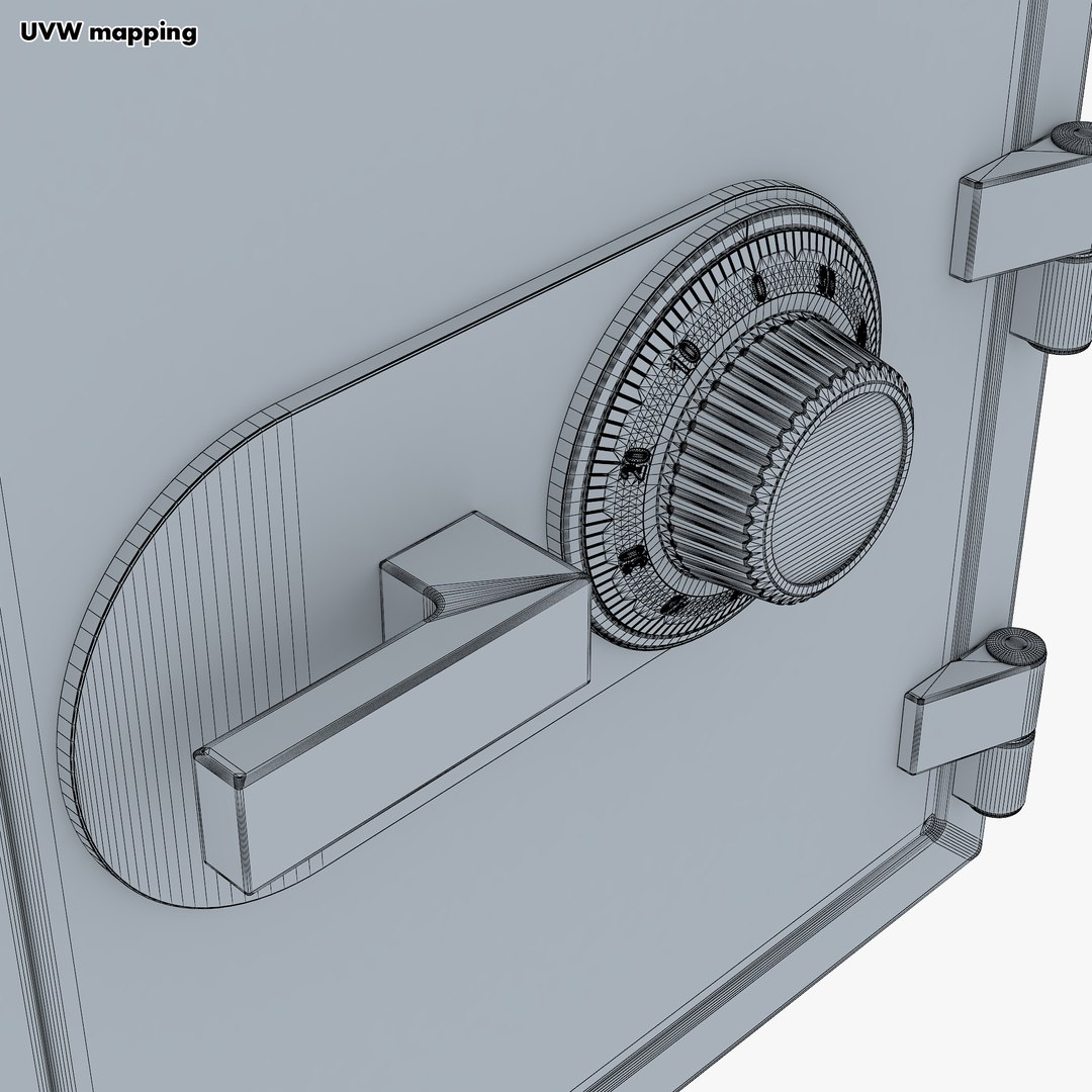 3D Steel Safe v 1 model - TurboSquid 1816225