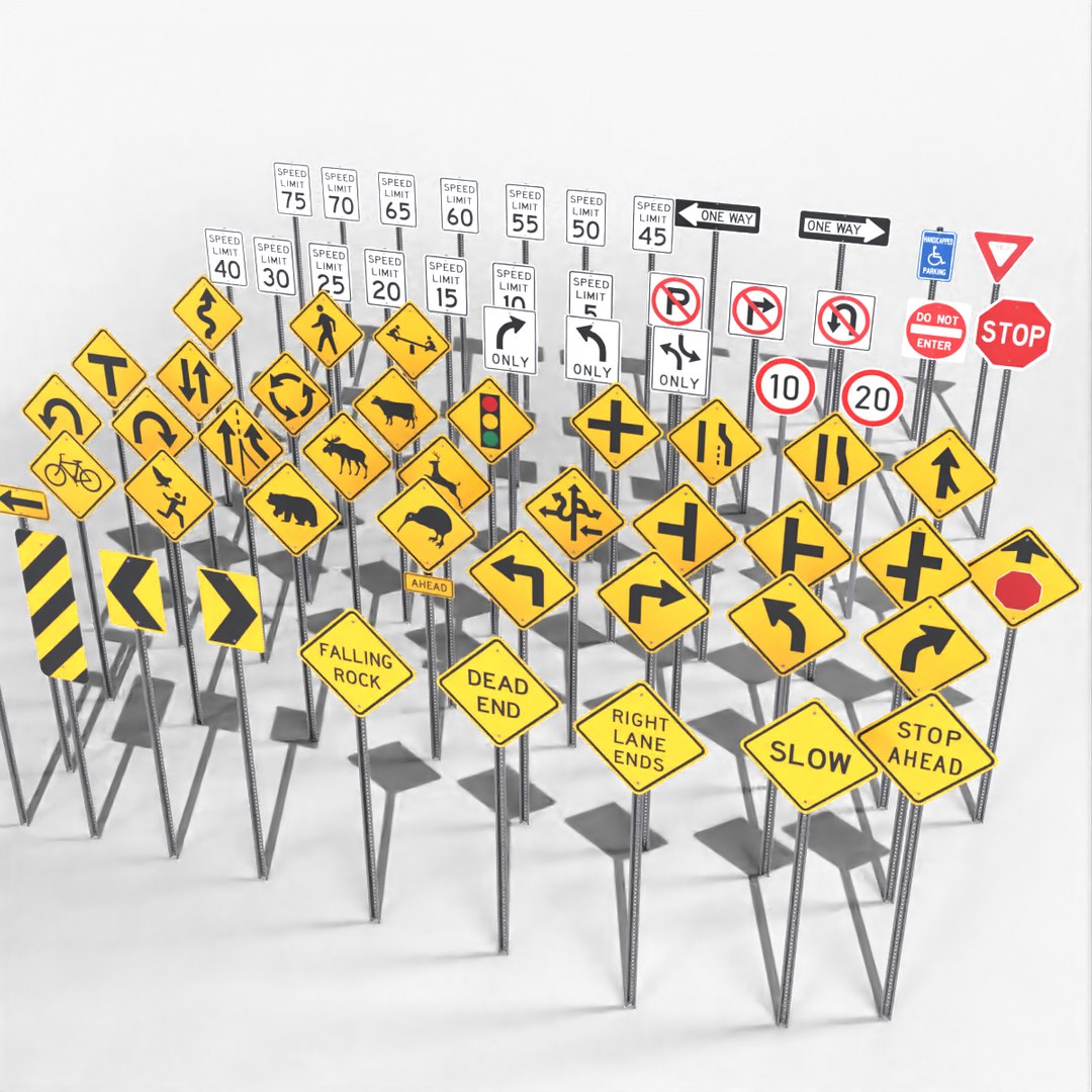 3D Street Sign Collection - TurboSquid 2257749