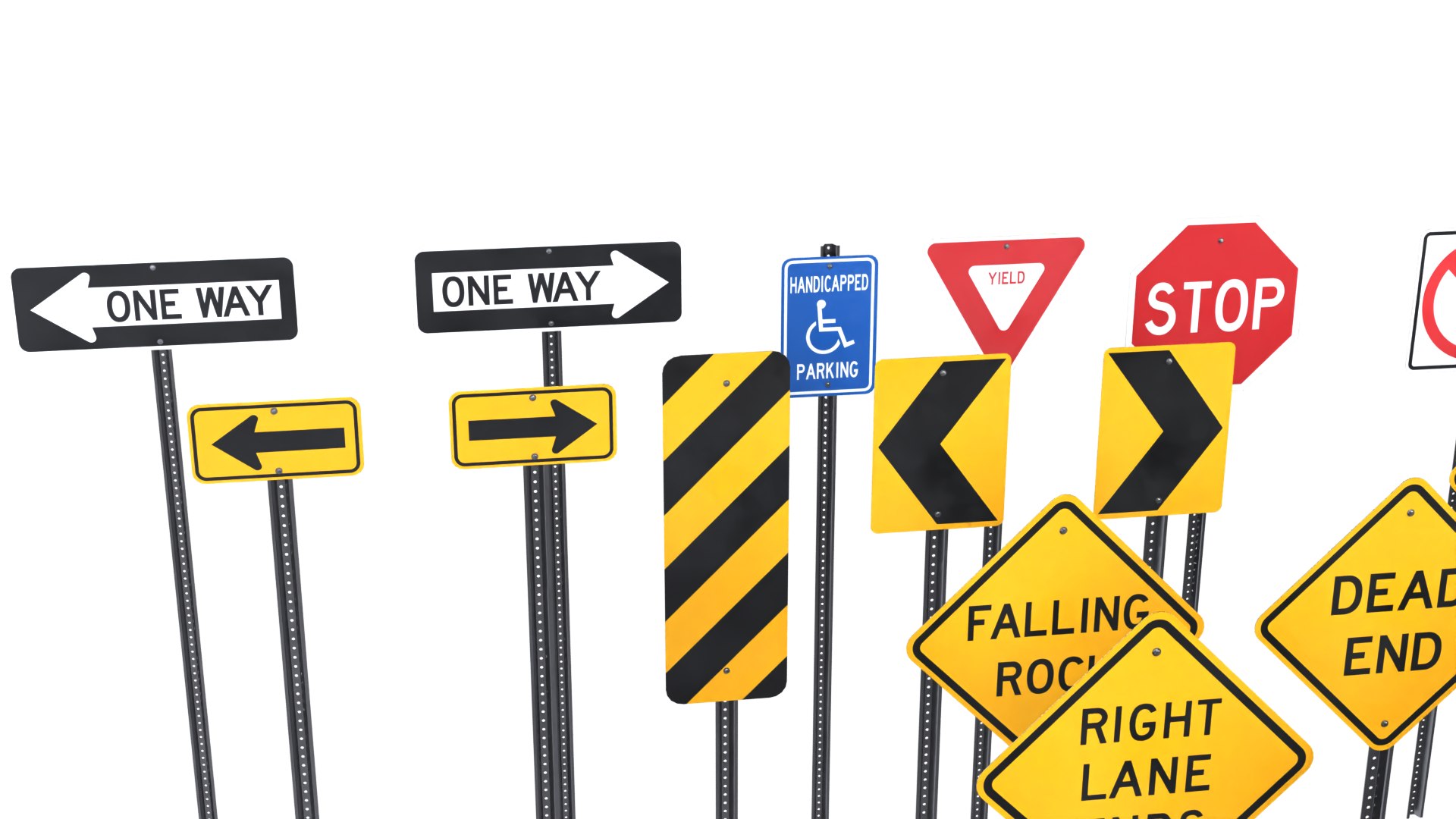 3D Street Sign Collection - TurboSquid 2257749