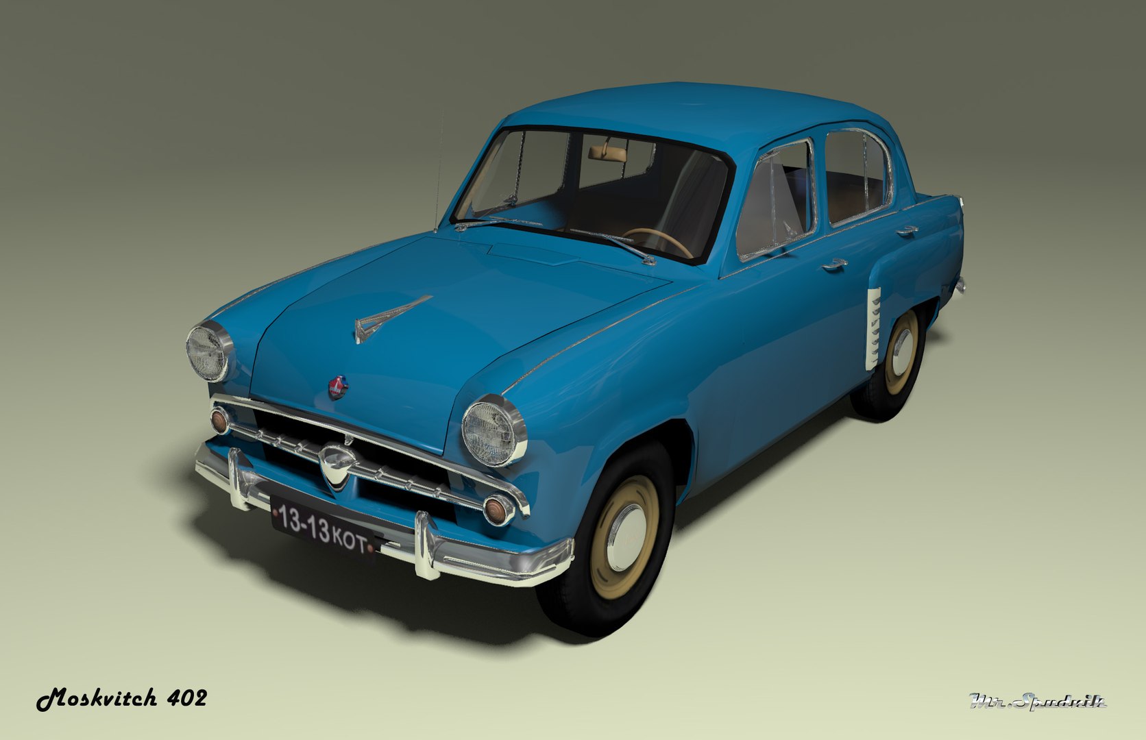 3d Mzma 402 Moskvitch