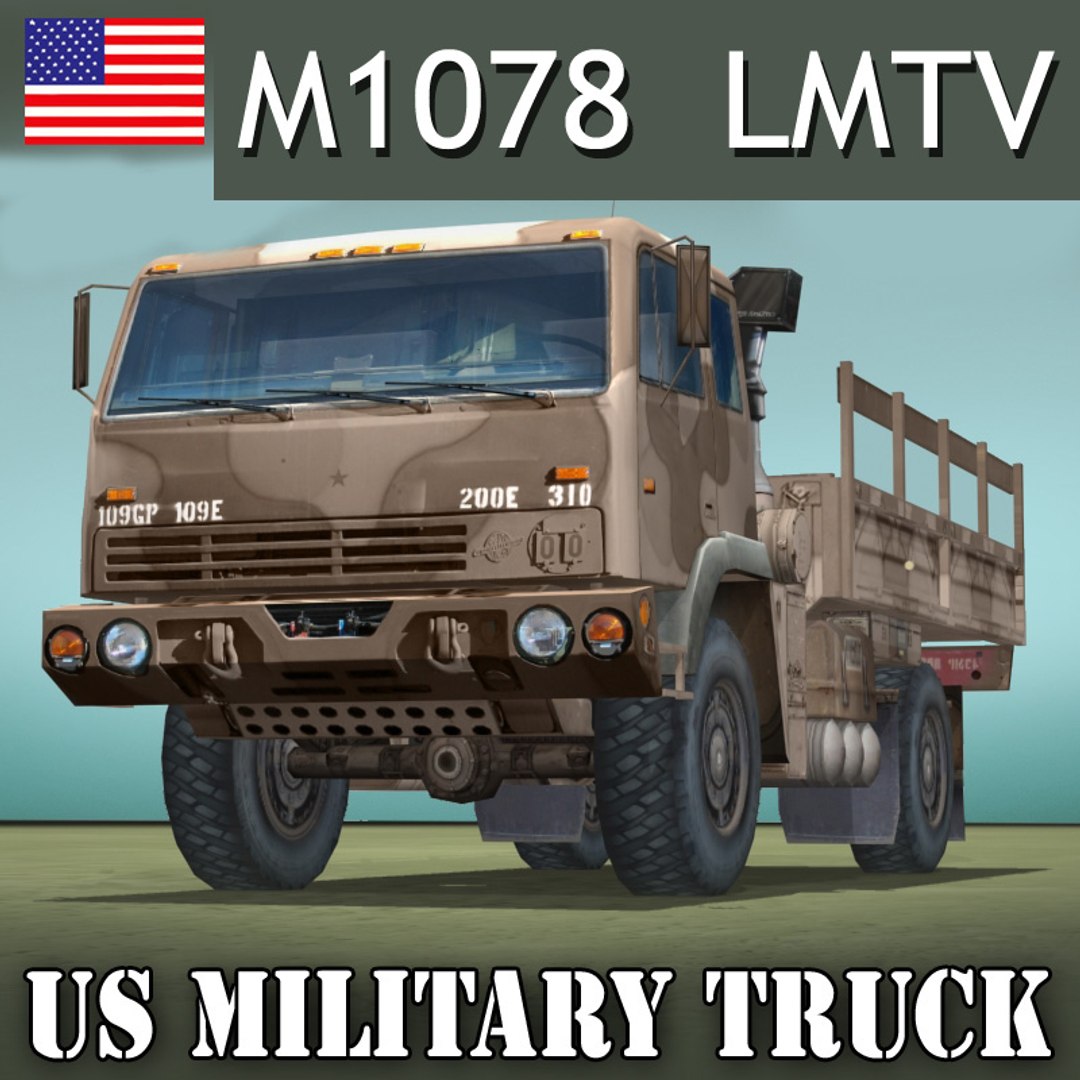 3d M1078 Cargo Truck Transport
