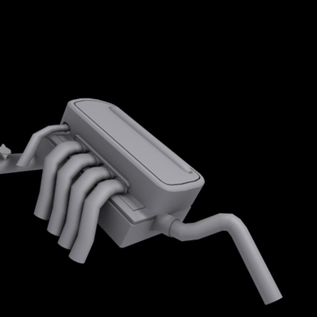 Free Car Engine 3d Model