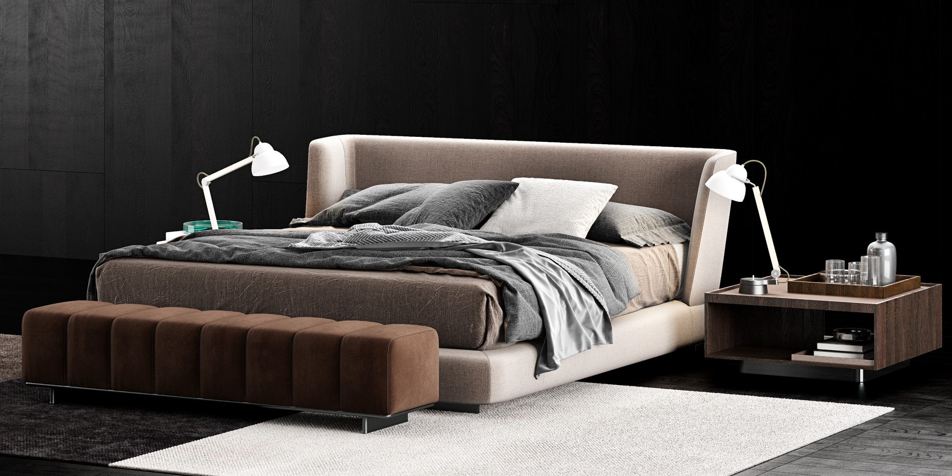 3D Minotti Creed Bed - TurboSquid 1591682