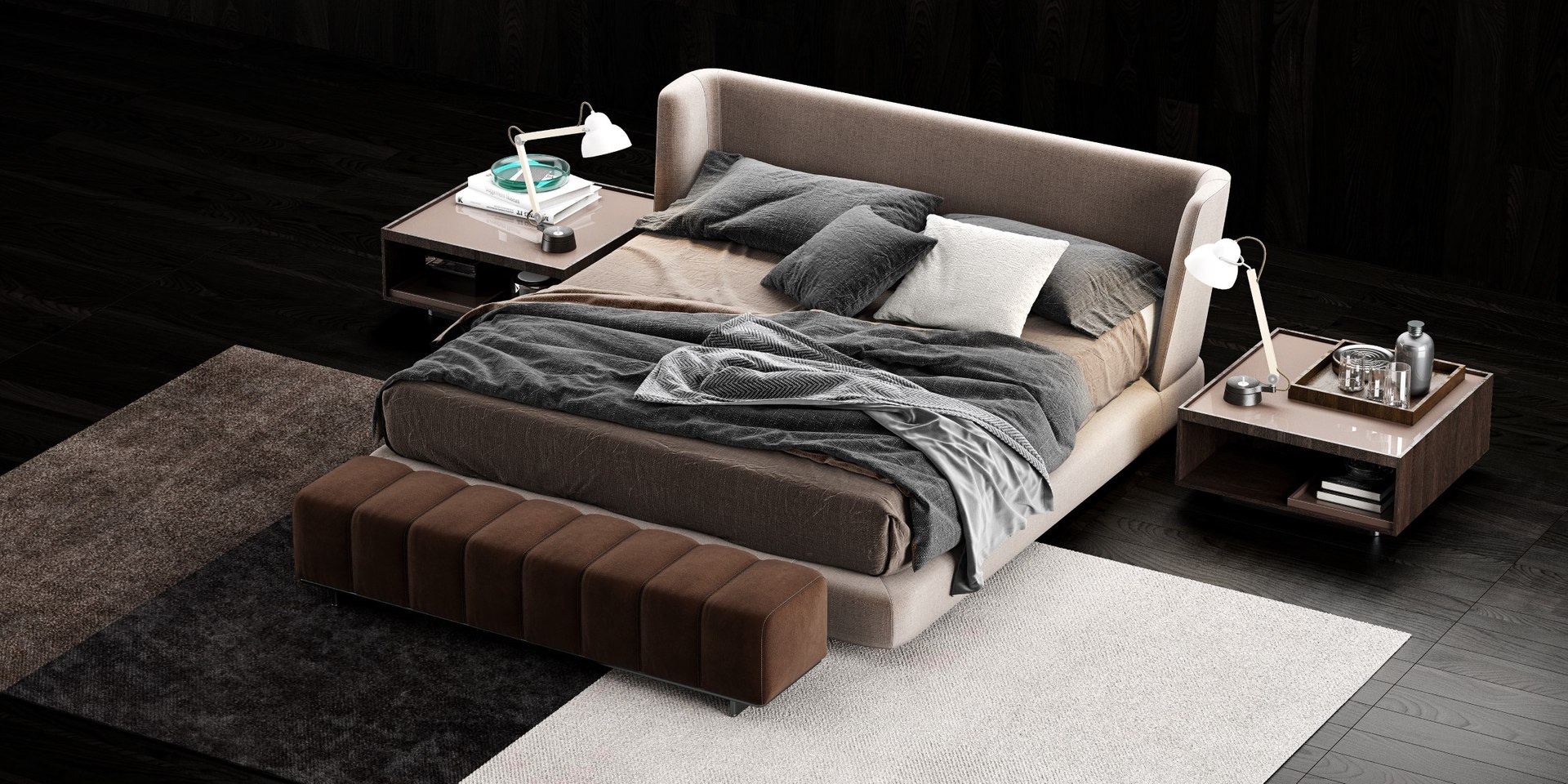 3D Minotti Creed Bed - TurboSquid 1591682