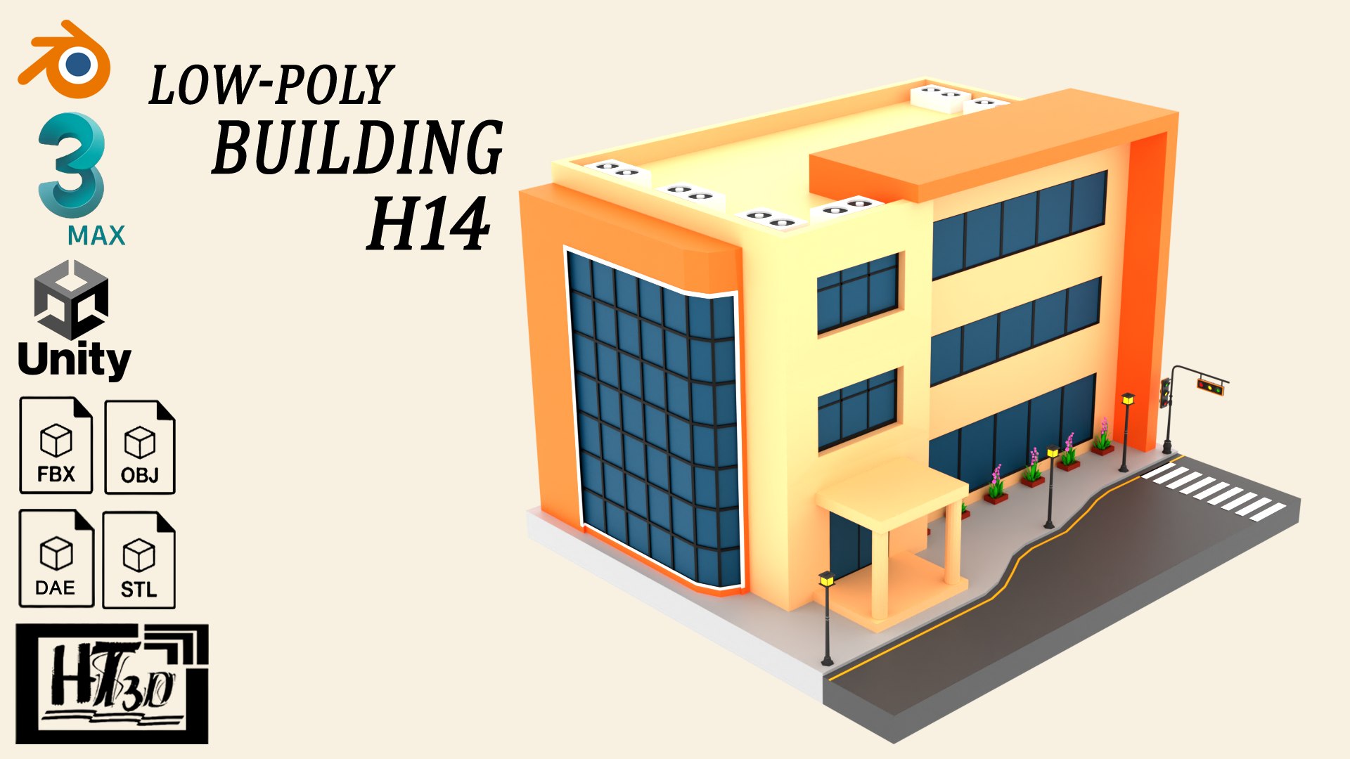 3D Model Low Poly Building H14 - TurboSquid 2132927