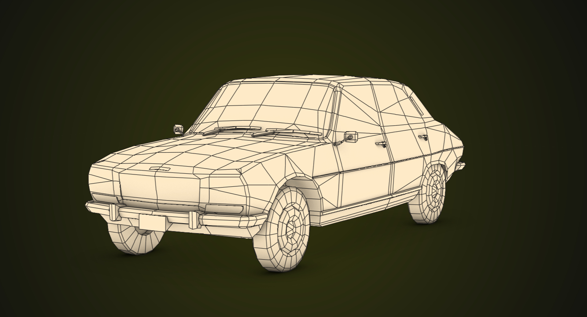 3d 14 1 low-poly car model