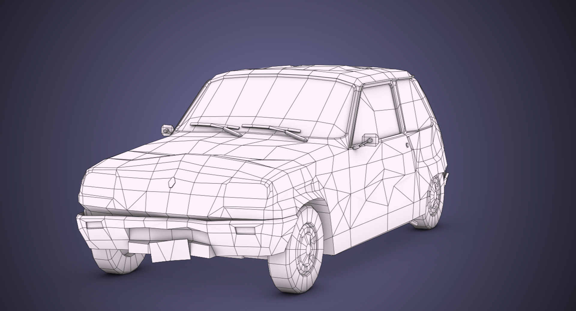 3d 14 1 low-poly car model