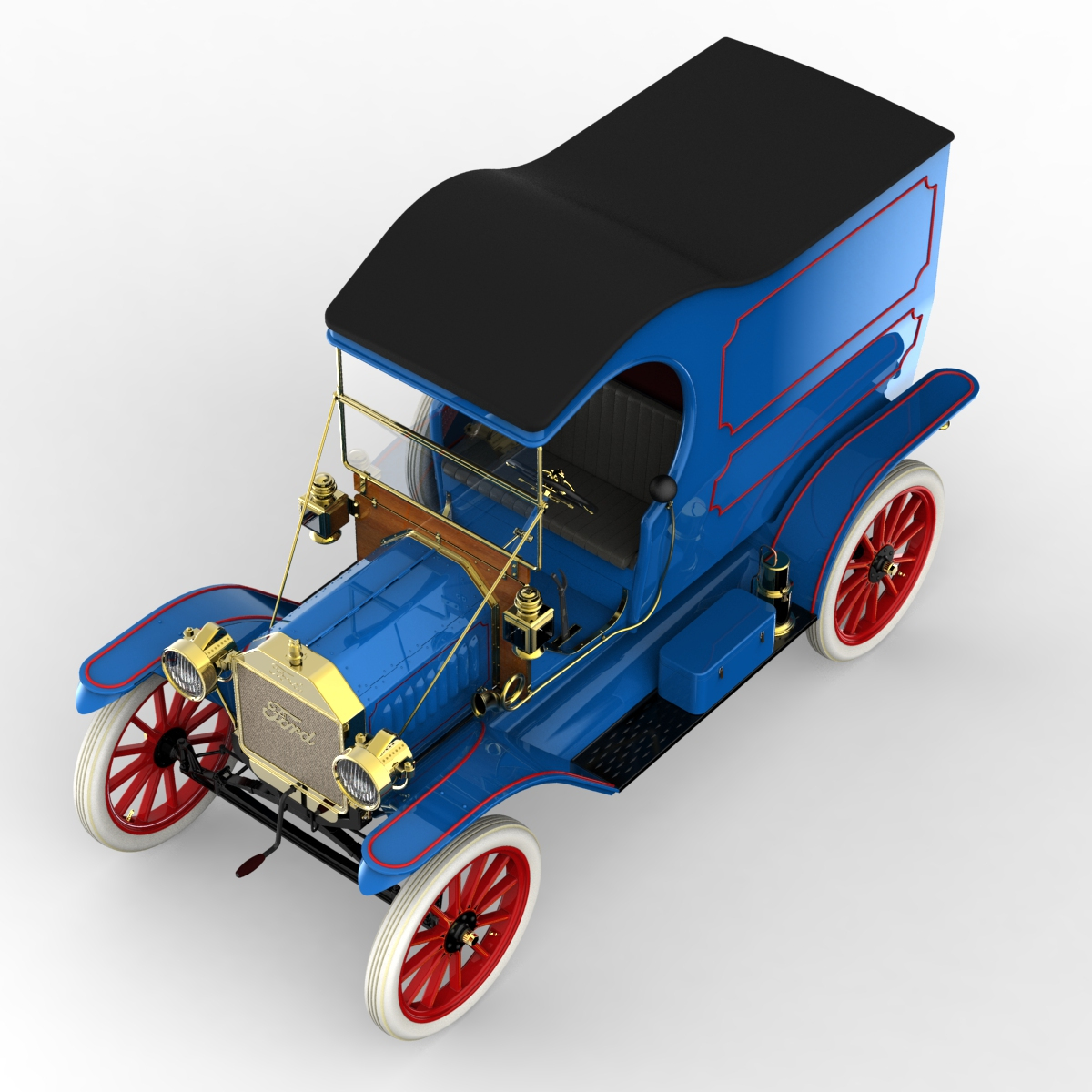 t delivery van 1913 3d model