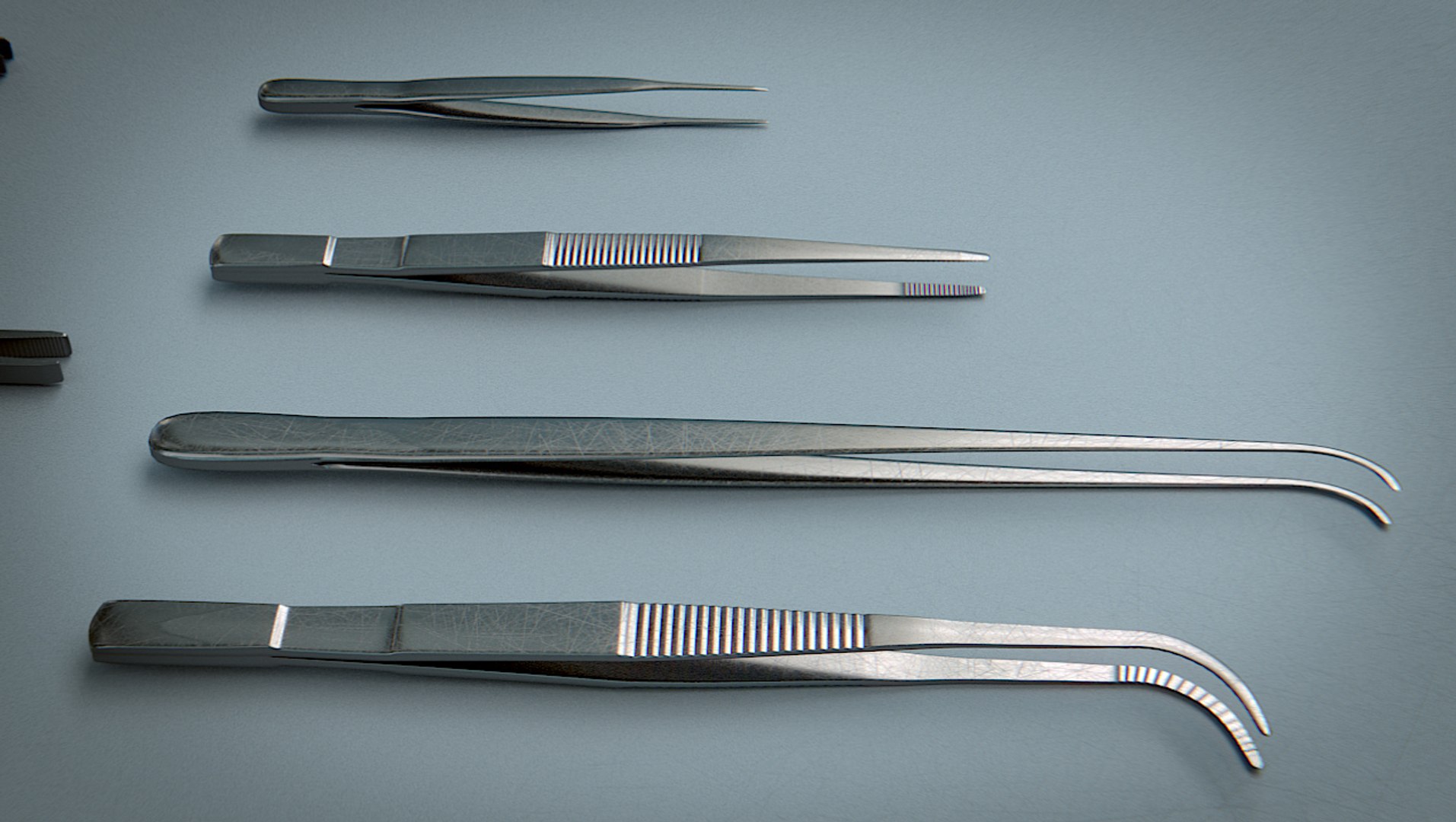 forceps tweezers - medical 3ds