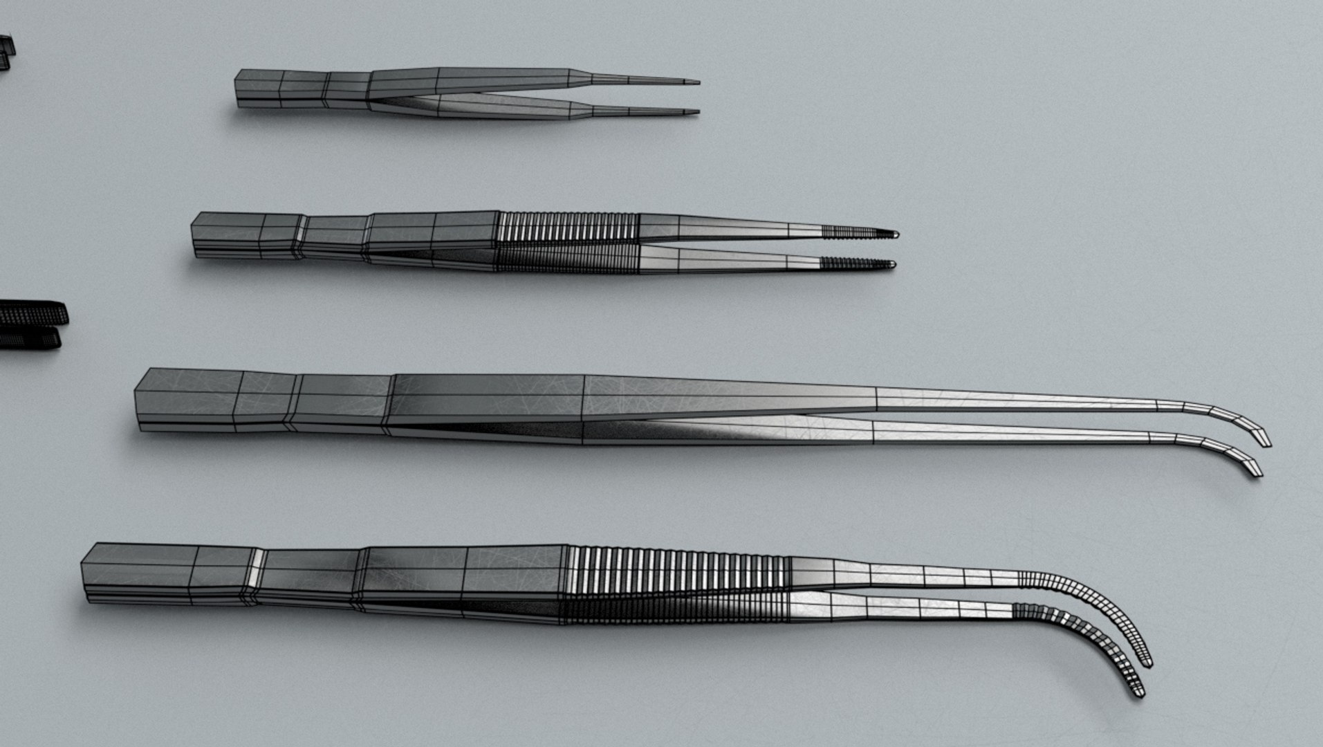 forceps tweezers - medical 3ds