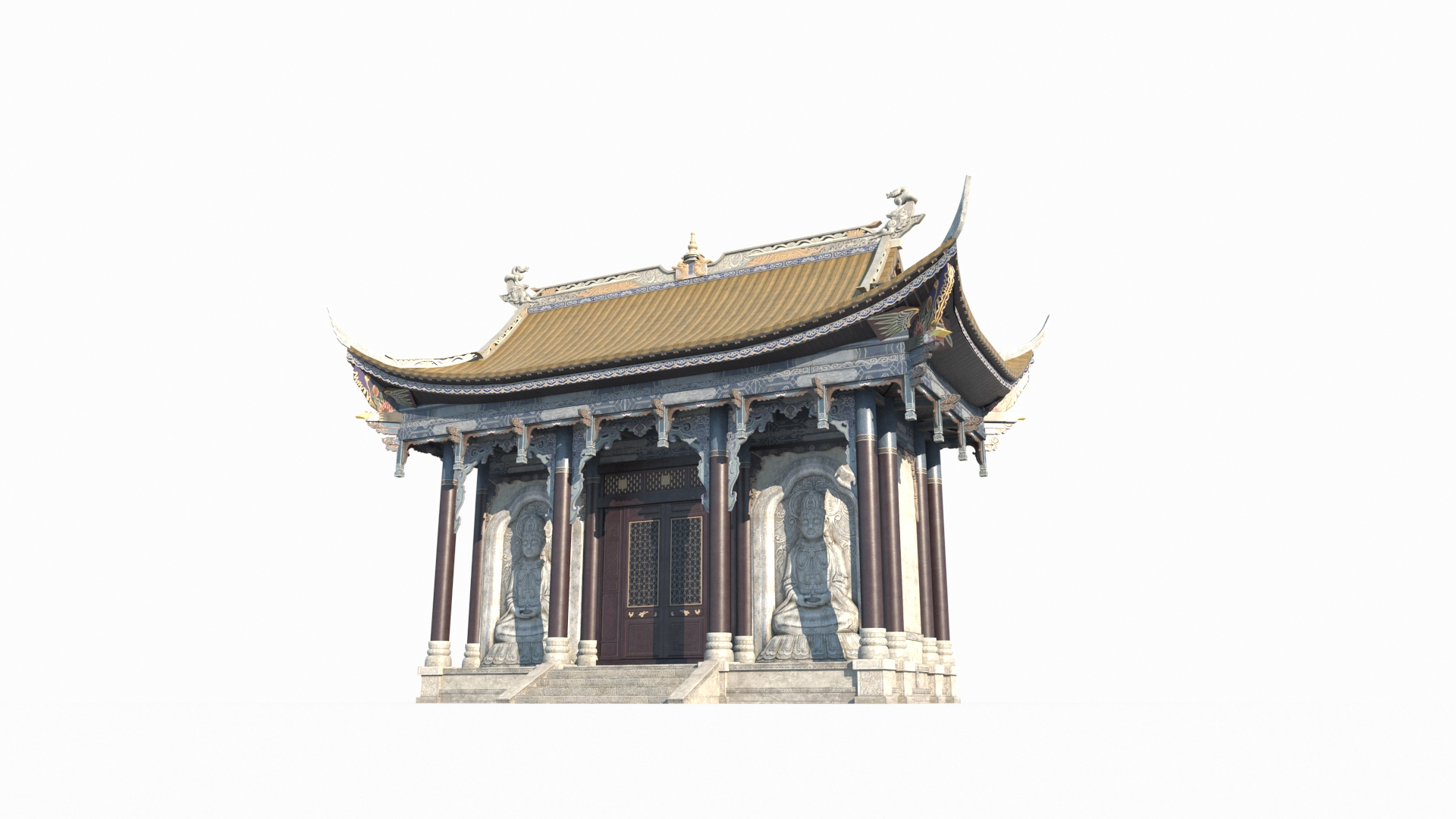 Ancient Buddhist Architecture In Asia Model - TurboSquid 2068284