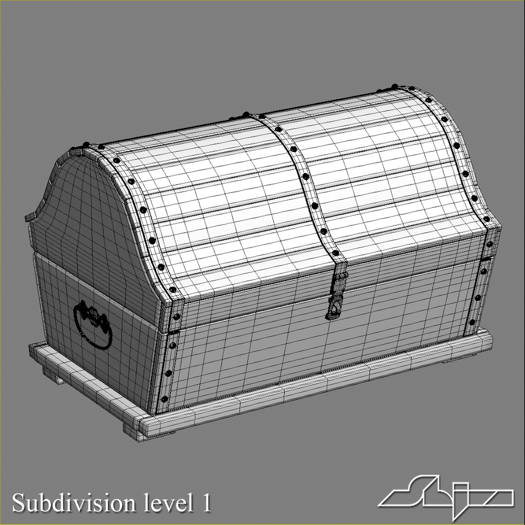 treasure chest 2 3d model