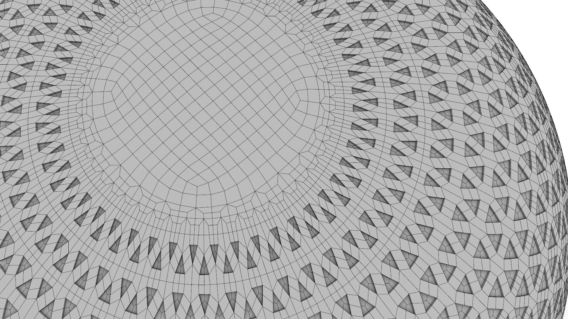 3D Parametric Triangle Pattern Dome - TurboSquid 2414542