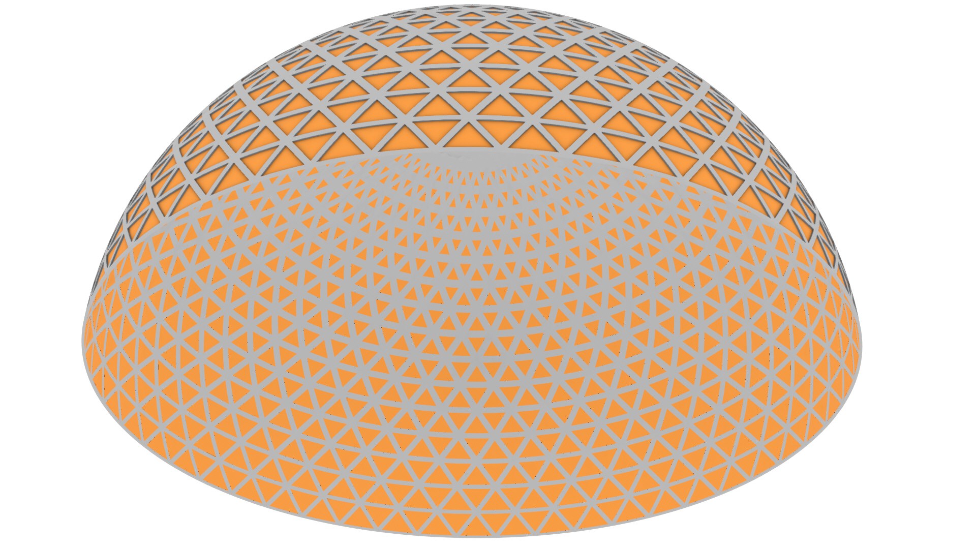 3D Parametric Triangle Pattern Dome - TurboSquid 2414542