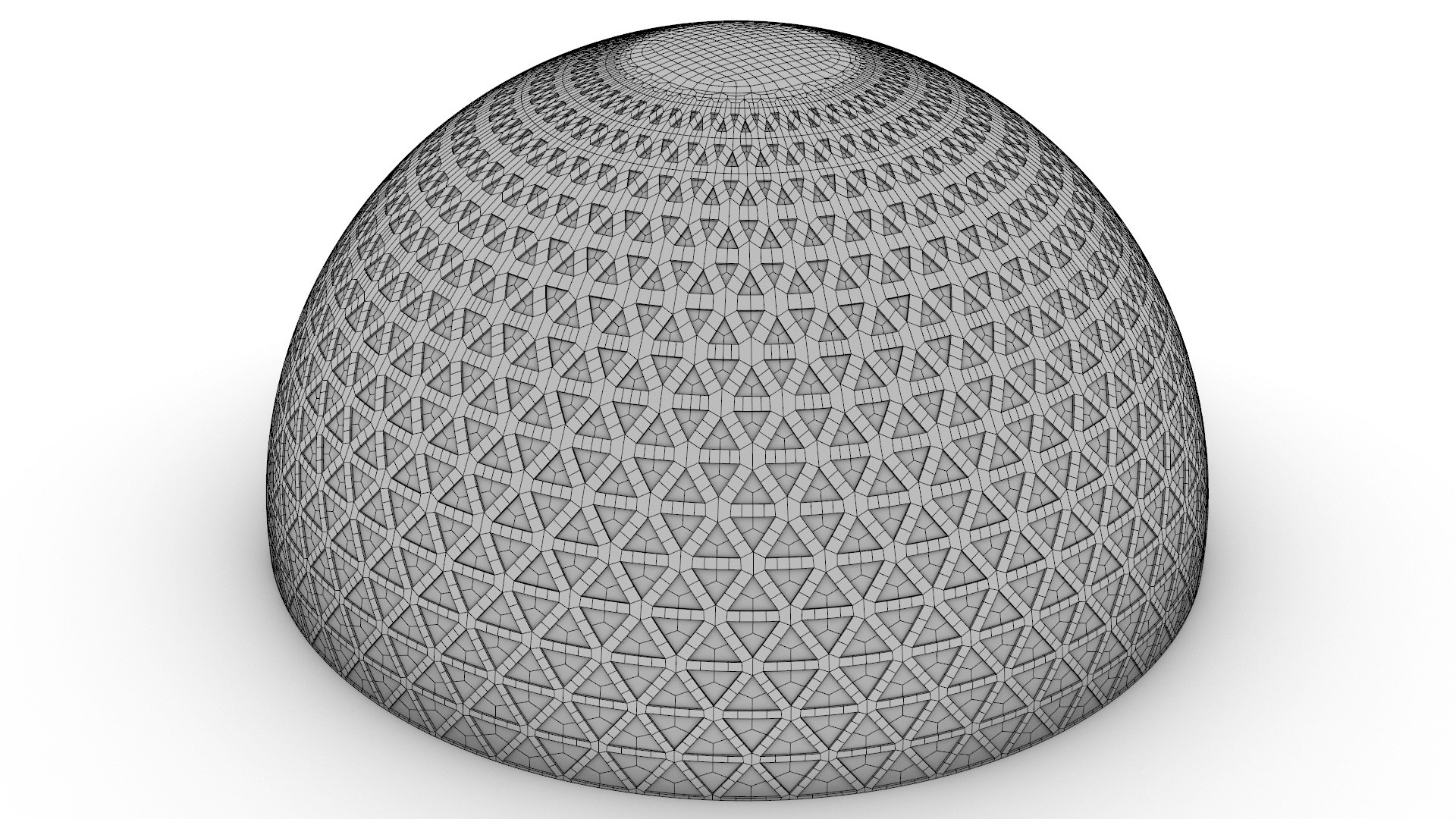 3D Parametric Triangle Pattern Dome - TurboSquid 2414542