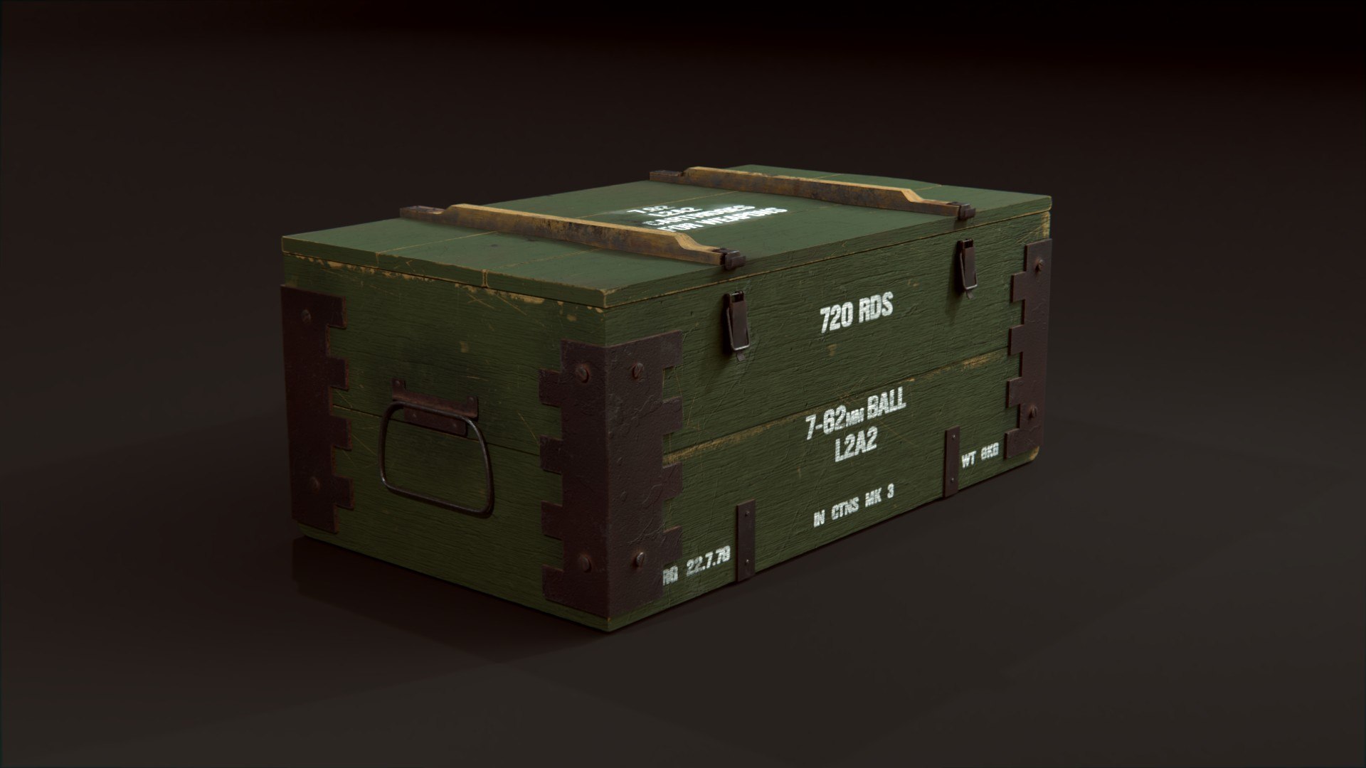 3D Army Crate model - TurboSquid 1805179