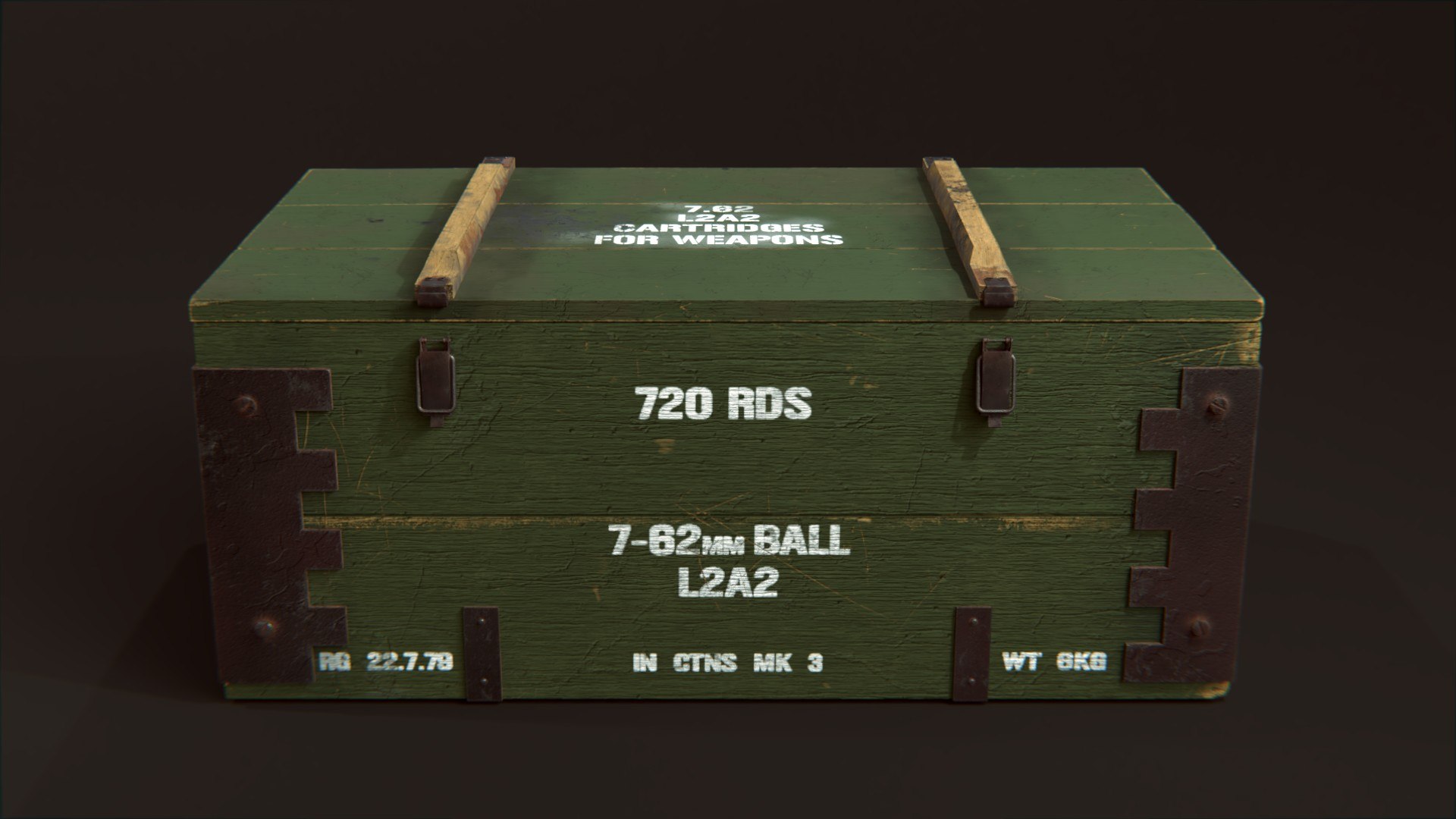 3D Army Crate model - TurboSquid 1805179